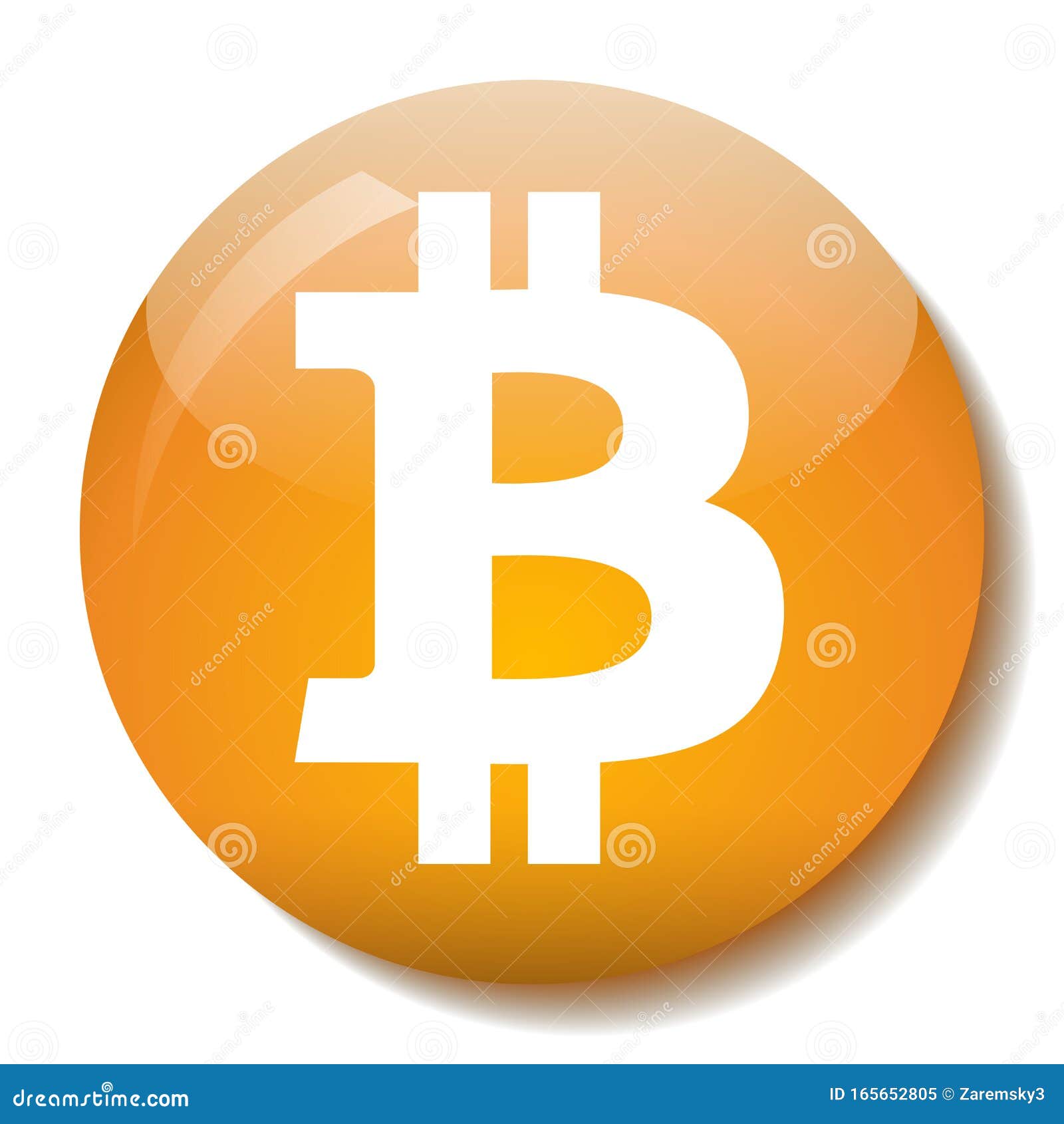 Bitcoin Glass Button Vector Illustration Stock Vector - Illustration of ...