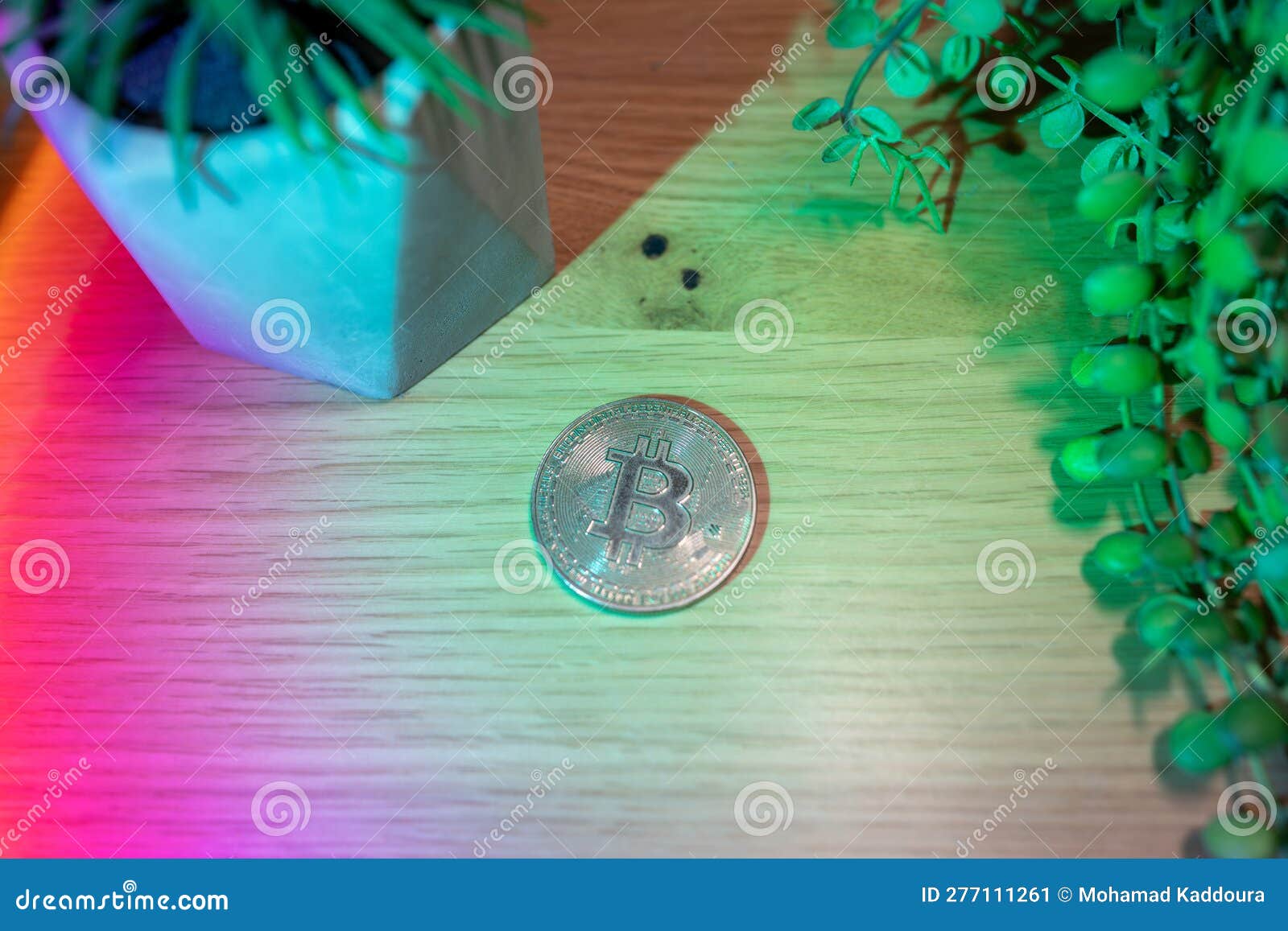 Bitcoin Gold Coin - Cryptocurrency Concept - Bitcoin Surrounded by RGB ...