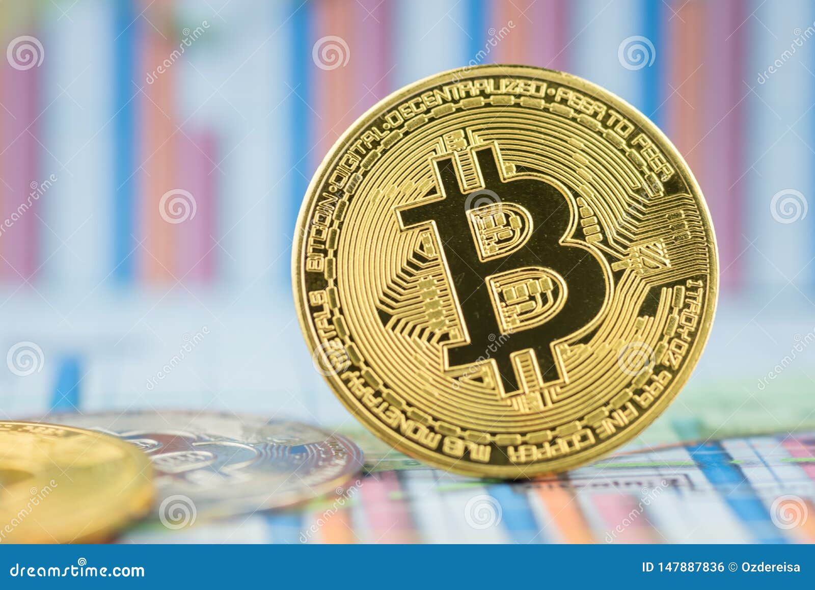 Bitcoin Gold Coin Cryptocurrency Physical Coin Stock Photo - Image of ...