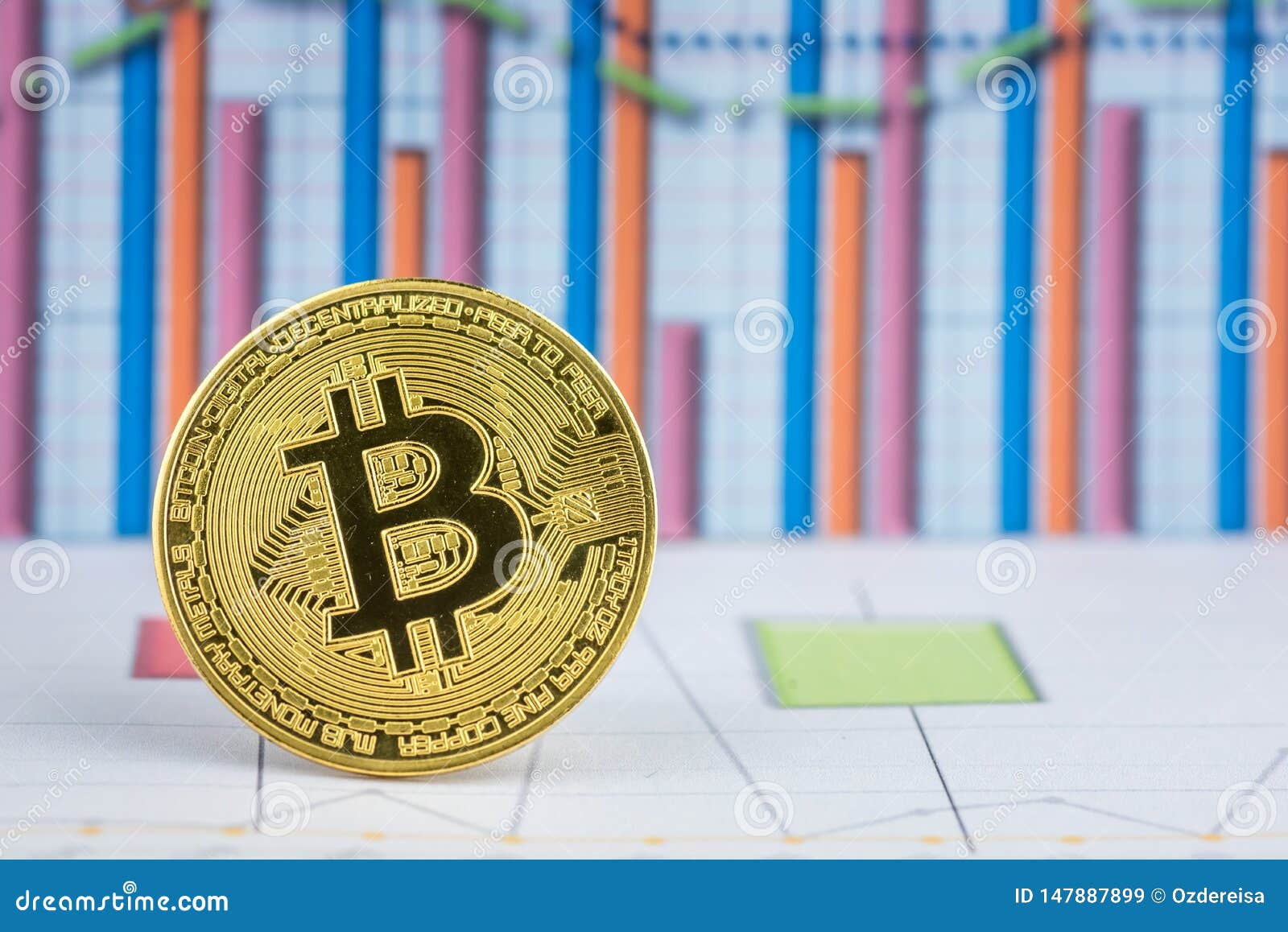 Bitcoin Gold Coin Cryptocurrency Physical Coin Stock Image - Image of ...