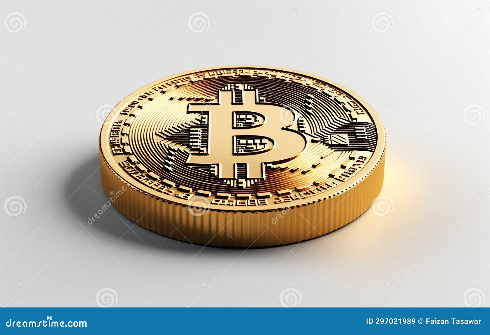 Bitcoin Gold Crypto Coin on Transparent Background -Generative Ai Stock ...