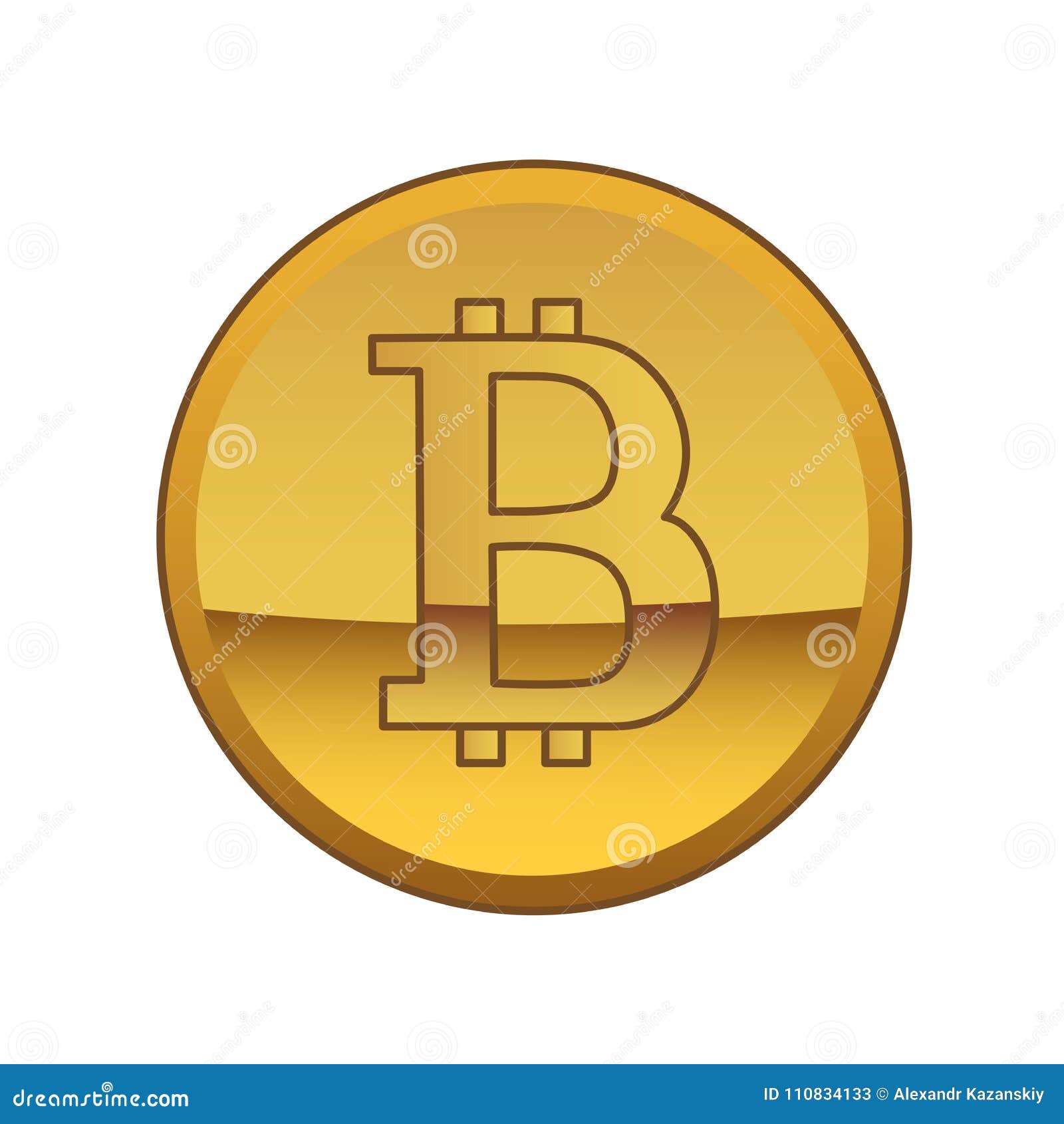 Bitcoin Golden Currency Symbol Stock Vector - Illustration of ...