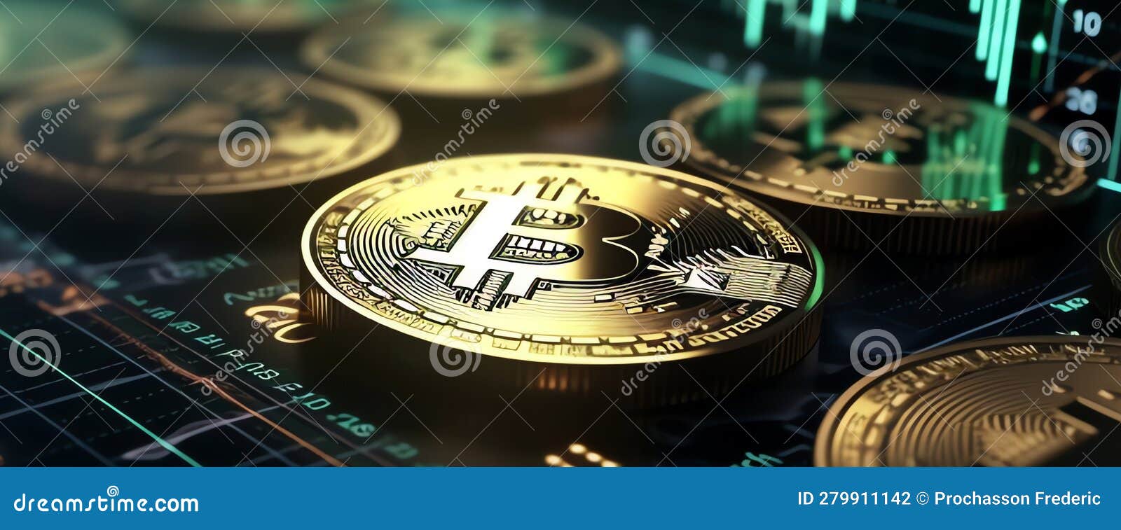 Bitcoin Graph Concept, AI Generated Stock Illustration - Illustration ...