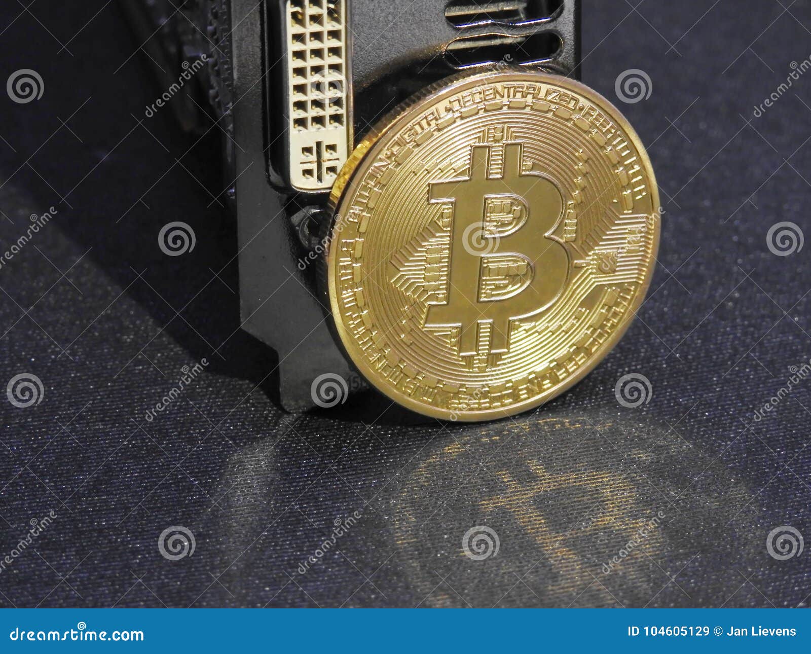 Bitcoin on Graphics Processing Unit or GPU Stock Image - Image of ...