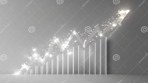 Bitcoin Growth Chart Doodle in Isolated 8K Resolution 3D Render Stock ...