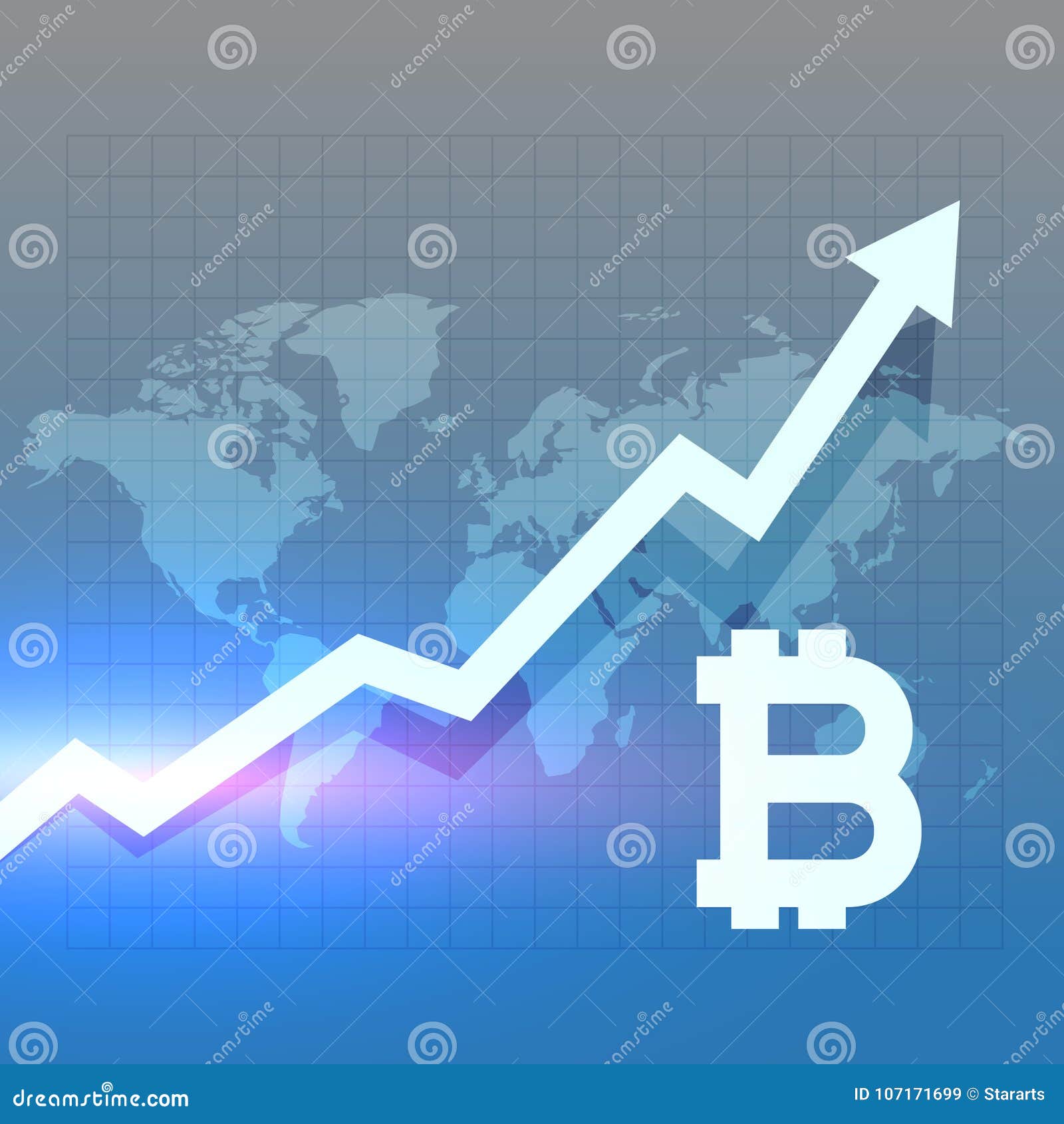 Bitcoin Growth Chart Vector Design Stock Vector - Illustration of logo ...