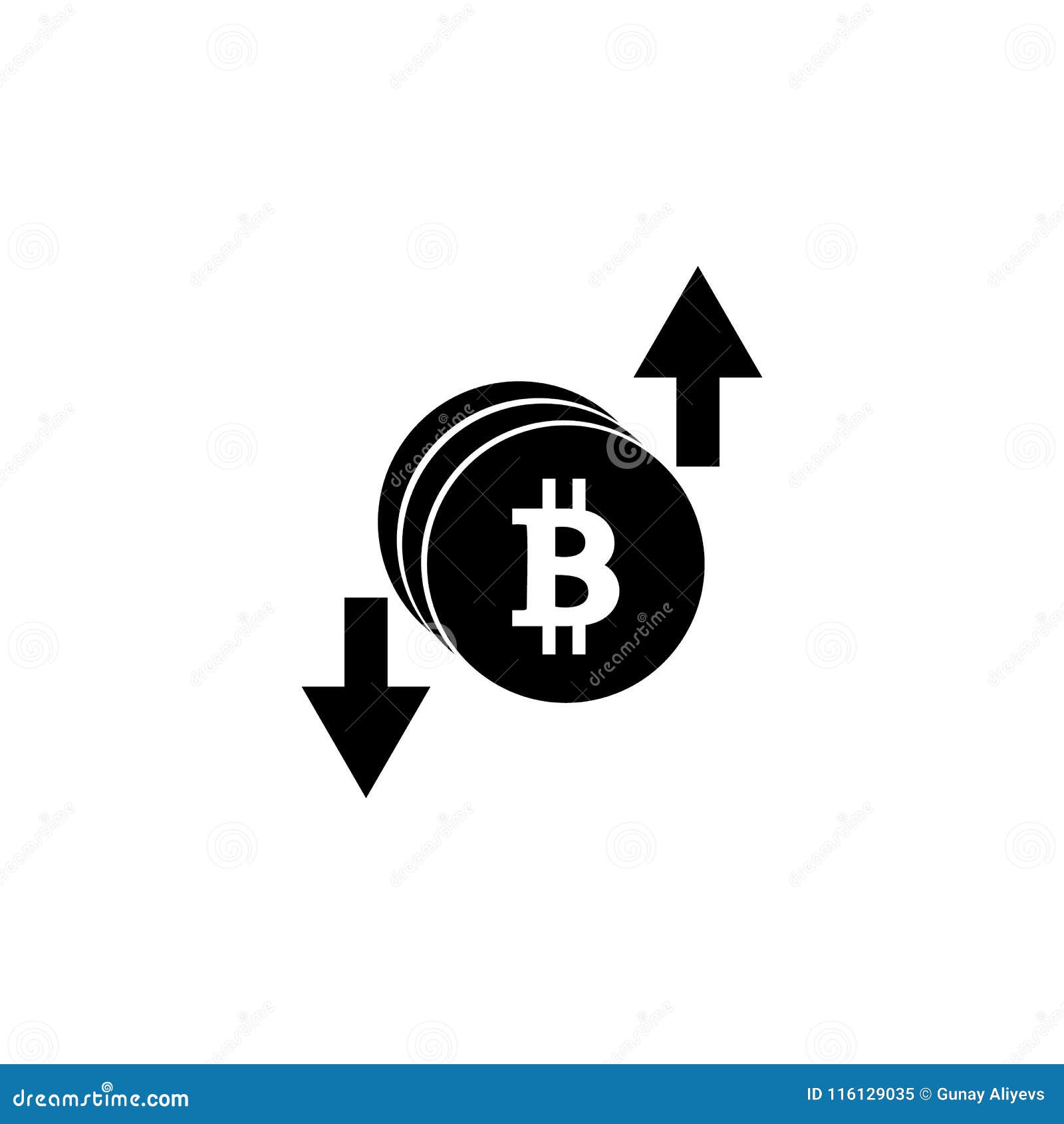 Bitcoin Growth, Increase and Down, Decrease Stock Image, Digital Currency, Cryptocurrency Money ...