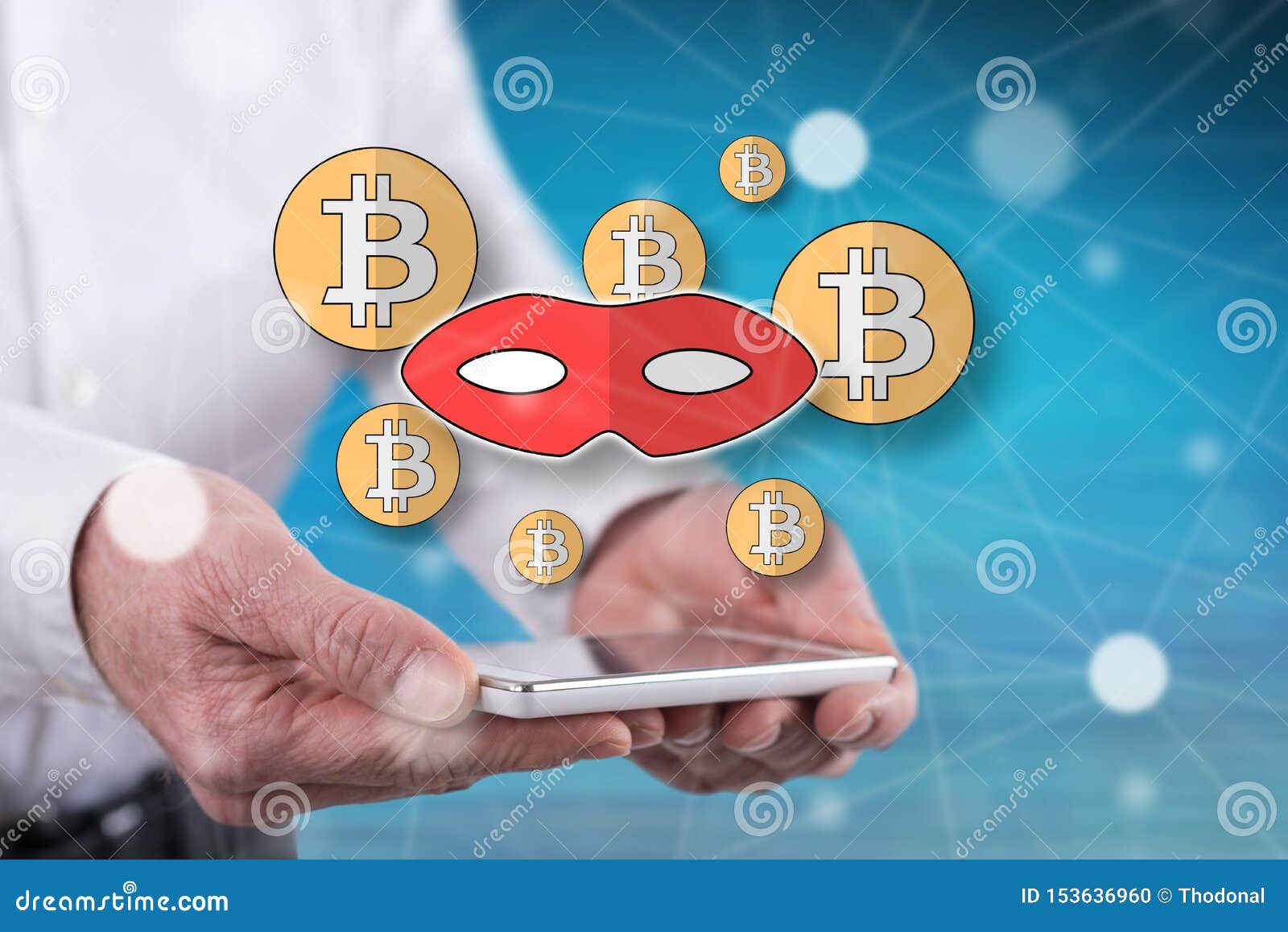 Concept of bitcoin hacking stock photo. Image of finance - 153636960