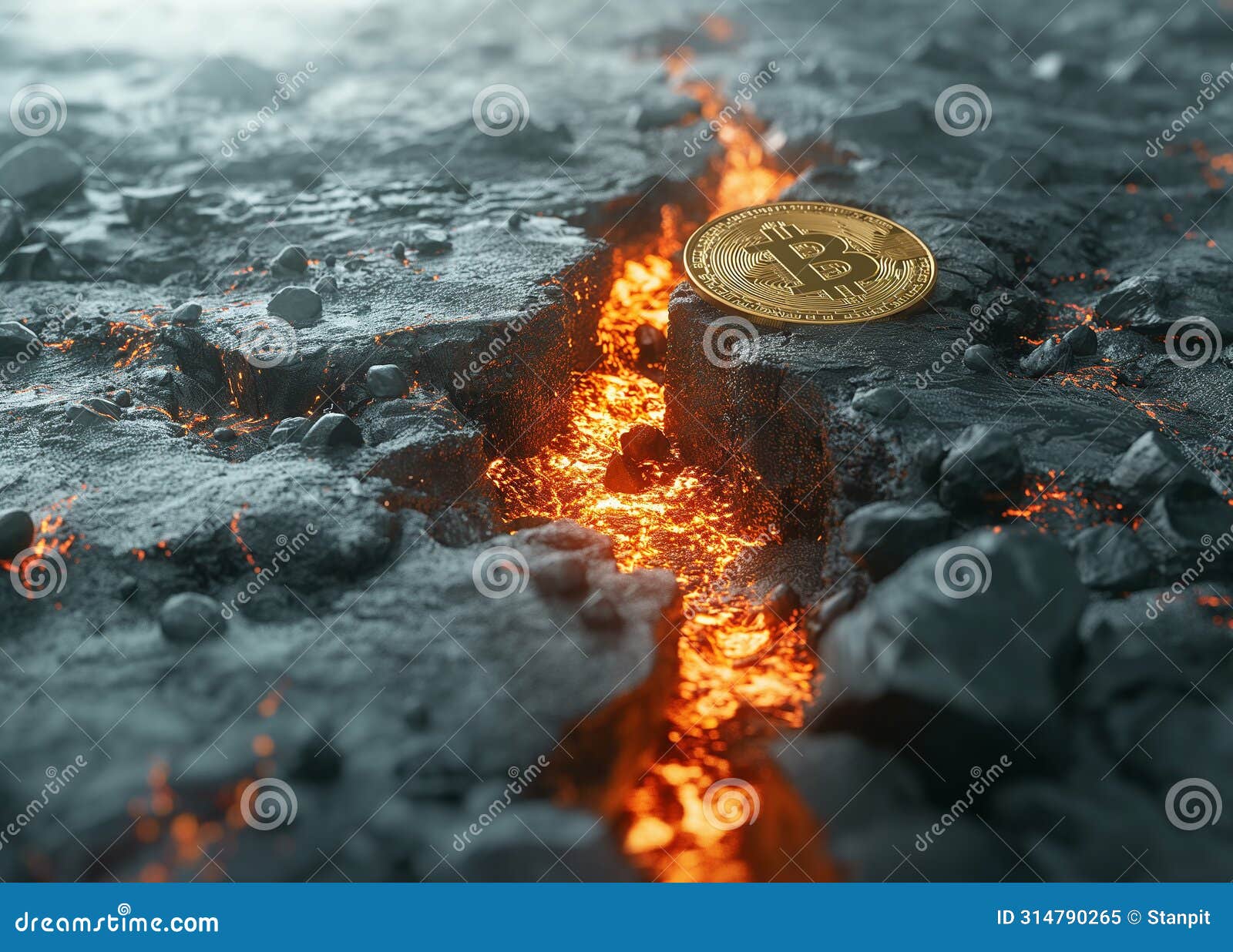Bitcoin Halving Conceptual Illustration Stock Illustration ...
