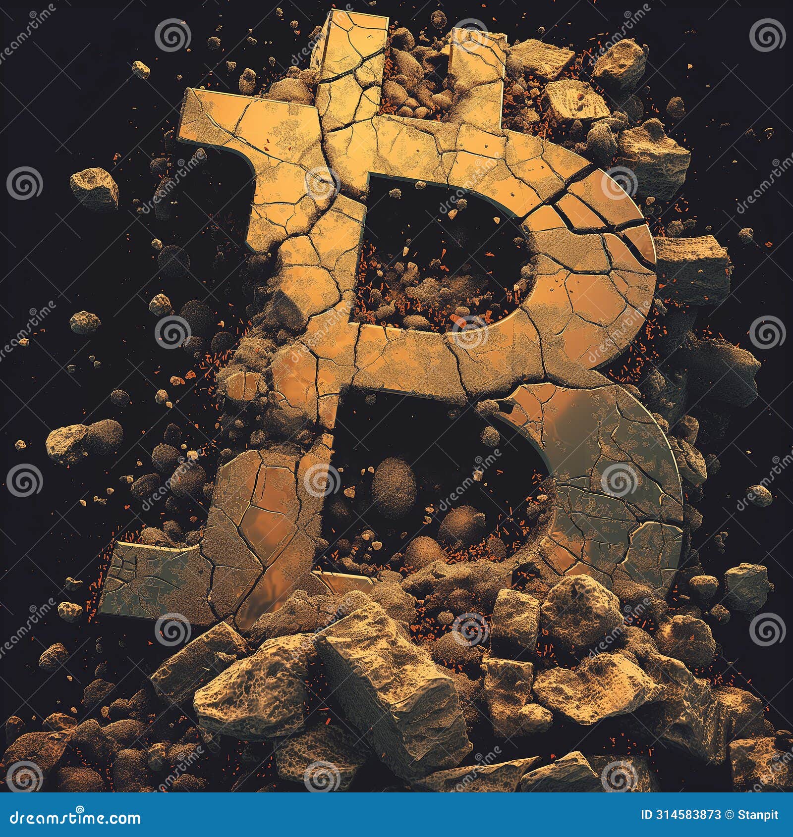 Bitcoin Halving Conceptual Illustration in Vector Style Stock ...