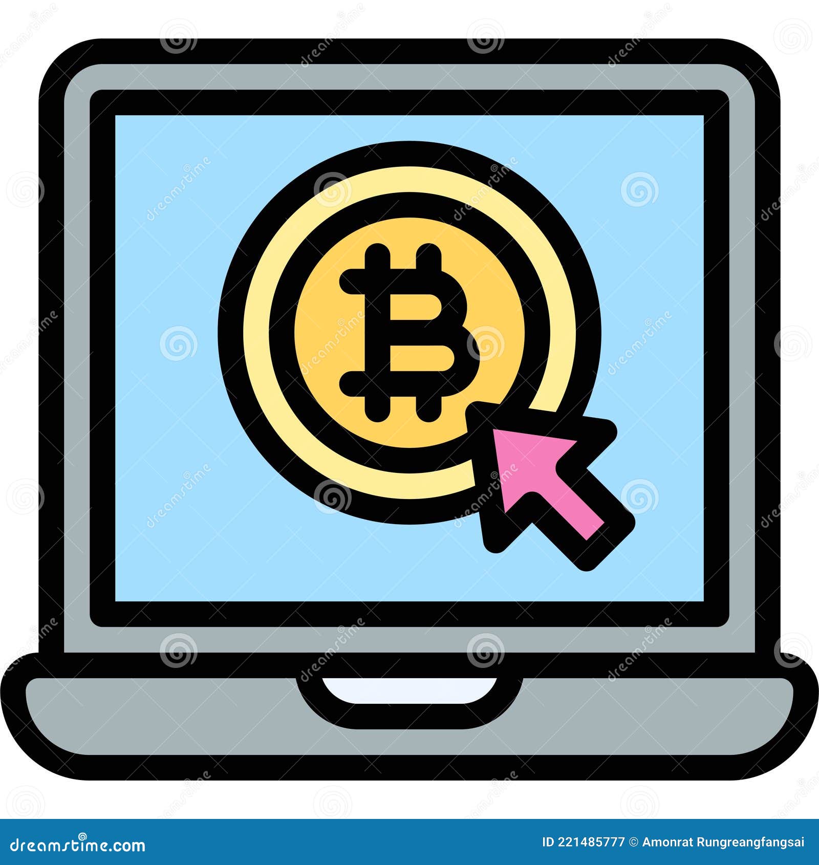 Bitcoin Icon, Cryptocurrency Related Vector Stock Vector - Illustration ...