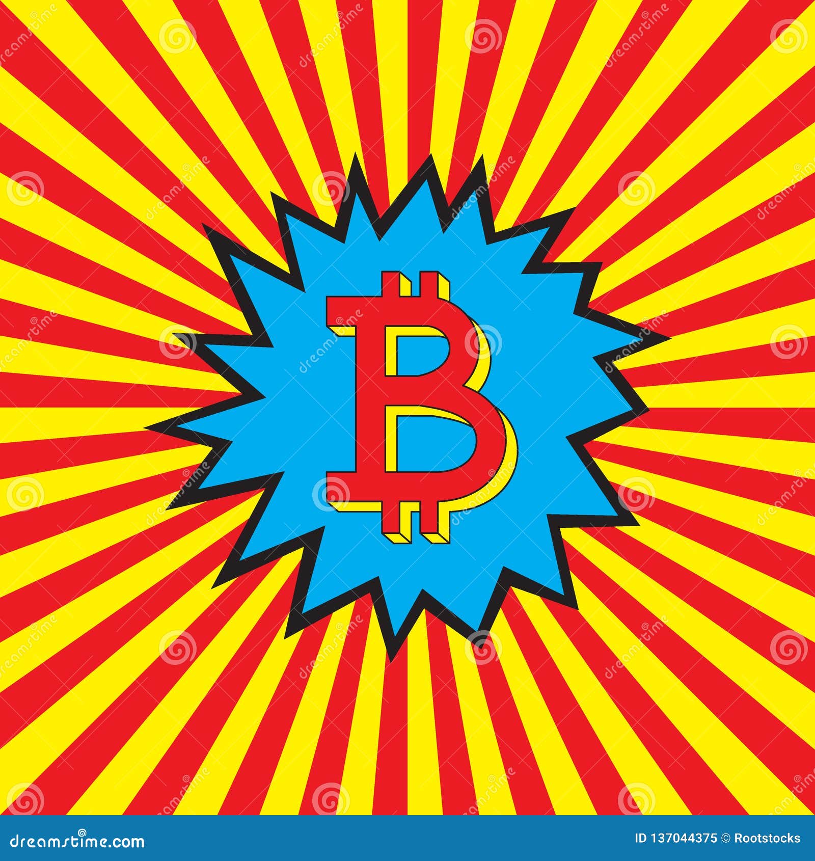 Bitcoin Icon In The Pop Art Explosion Stock Illustration - Illustration ... Bitcoin Icon In The Pop Art Explosion Stock Illustration - Illustration ...