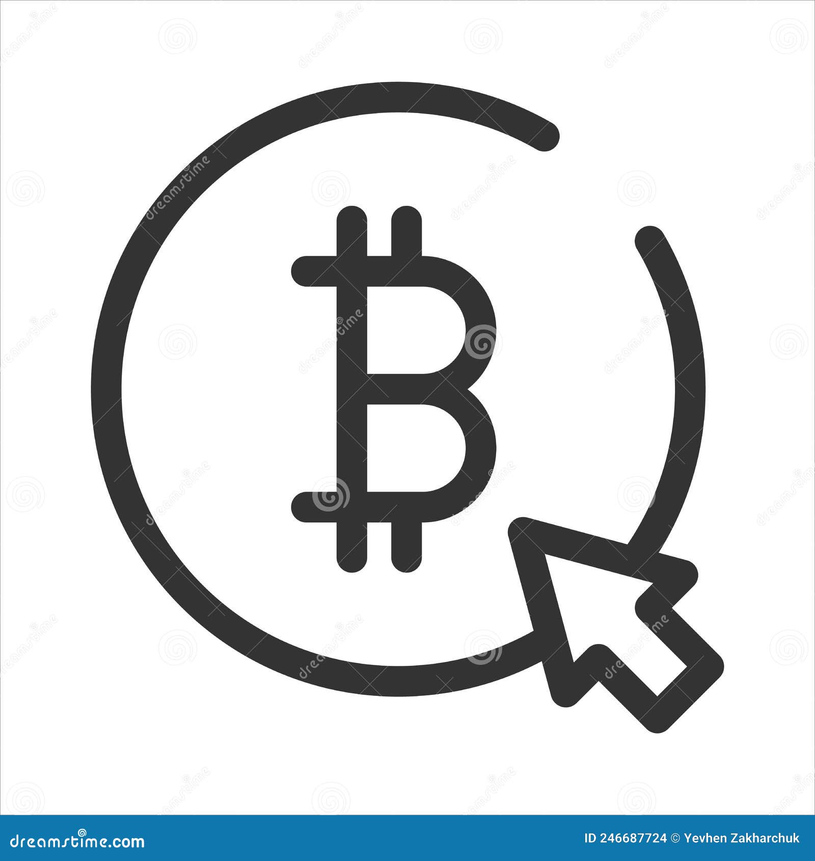 Bitcoin Icon Sign Payment Symbol. Cryptocurrency Logo. Simple Vector ...