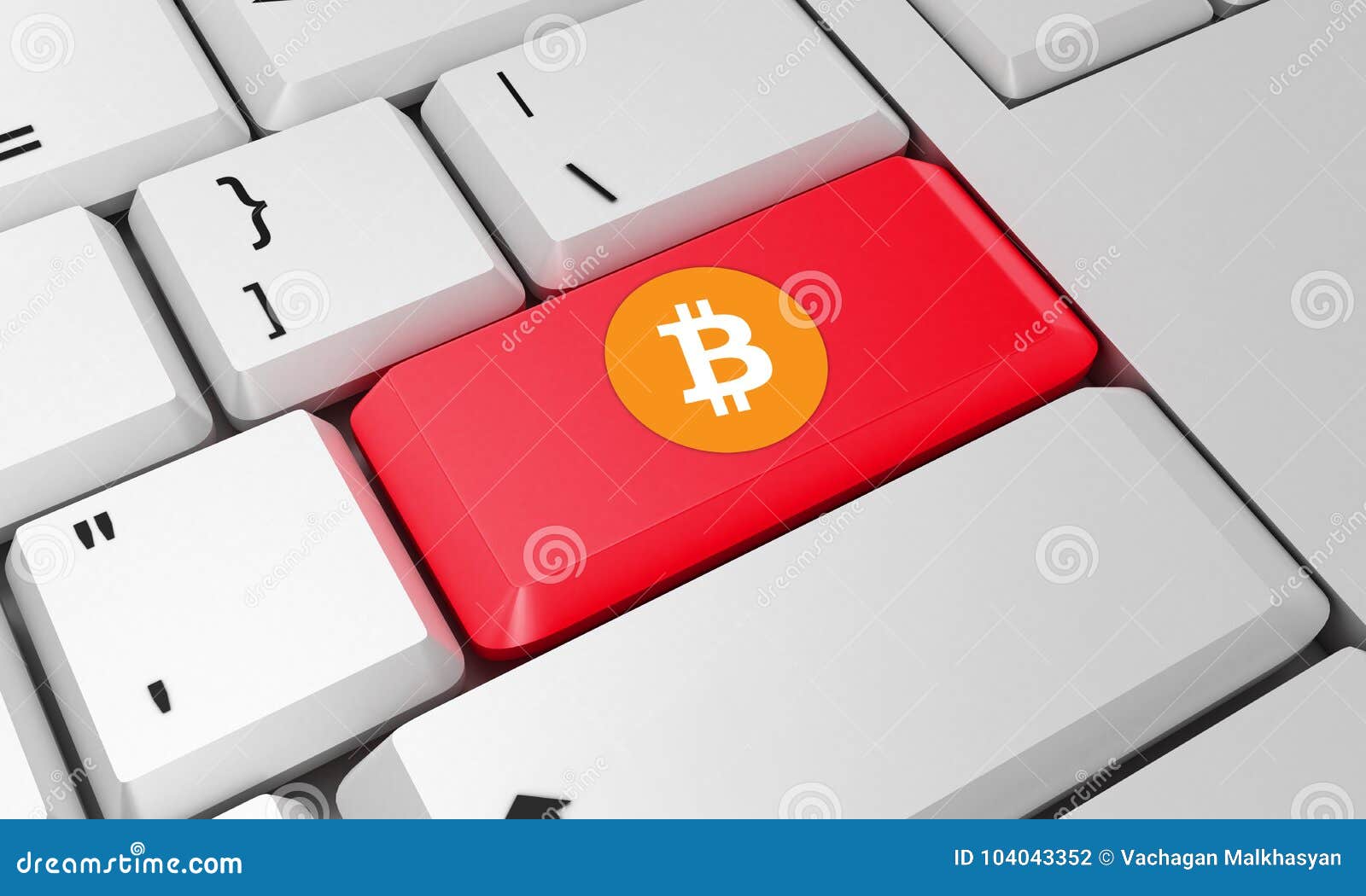 Bitcoin Keyboard. 3D Rendering. Crypto Money Editorial Photography ...