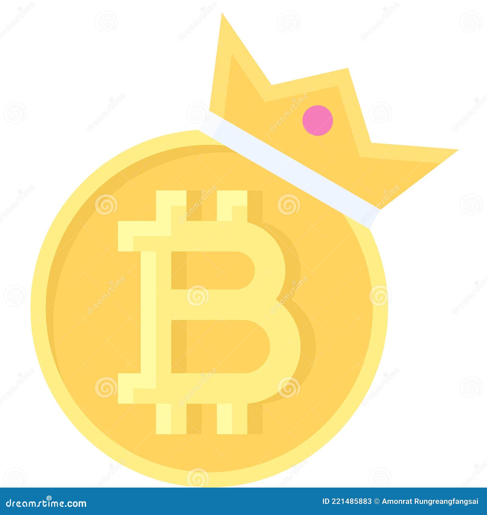 Bitcoin is King Icon, Cryptocurrency Related Vector Stock Vector ...