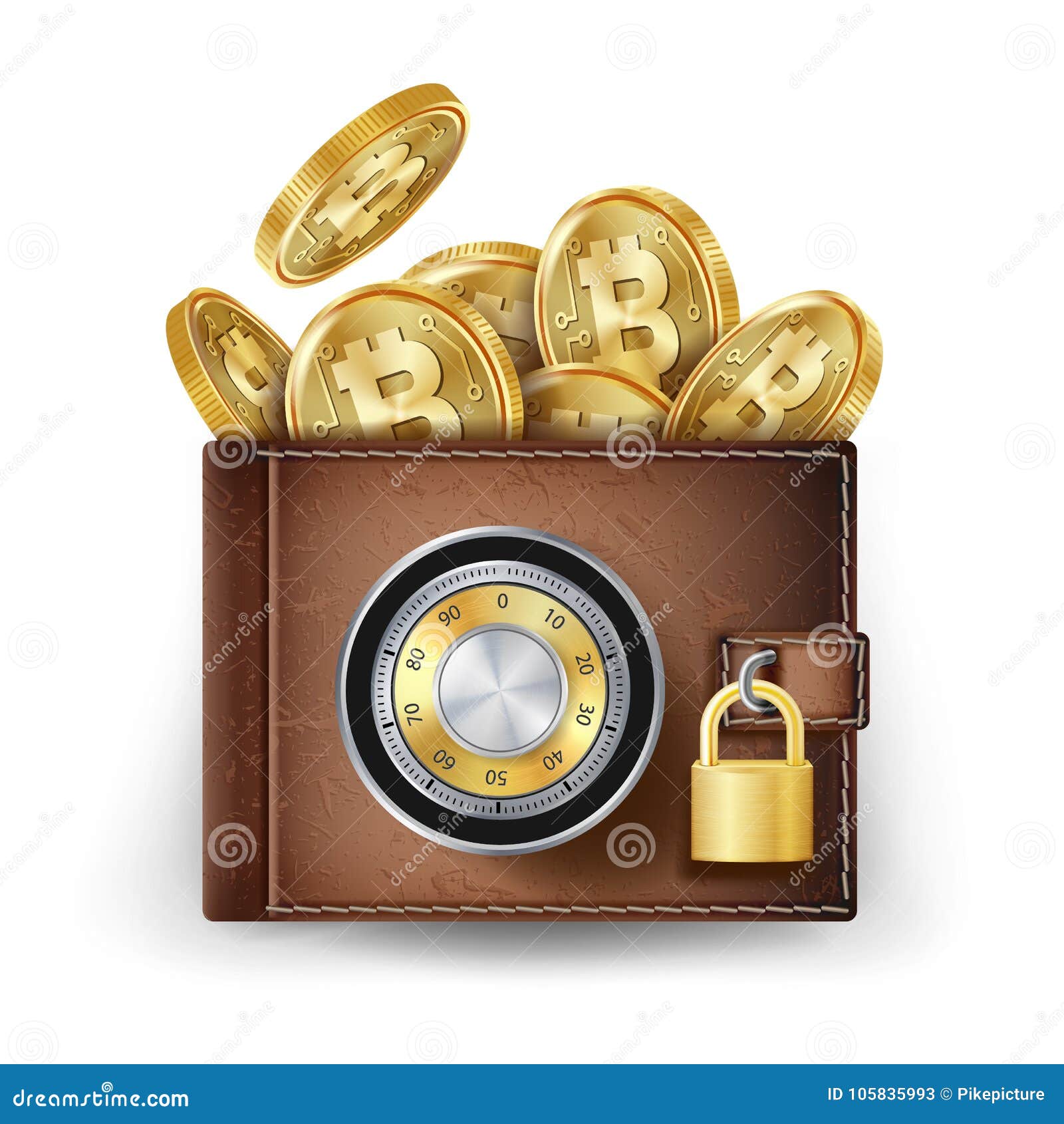 Bitcoin Wallet Vector. Abstract Technology Bitcoin. Cryptography ...