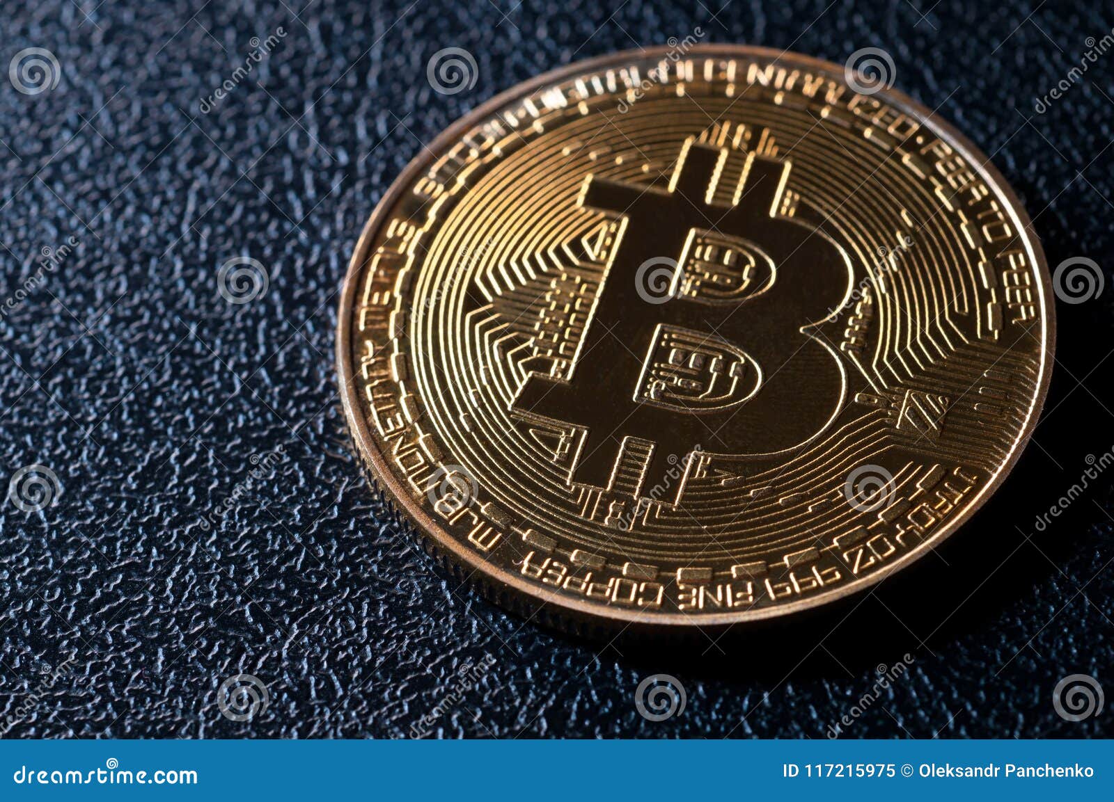 Bitcoin logo in the dark stock image. Image of heap - 117215975