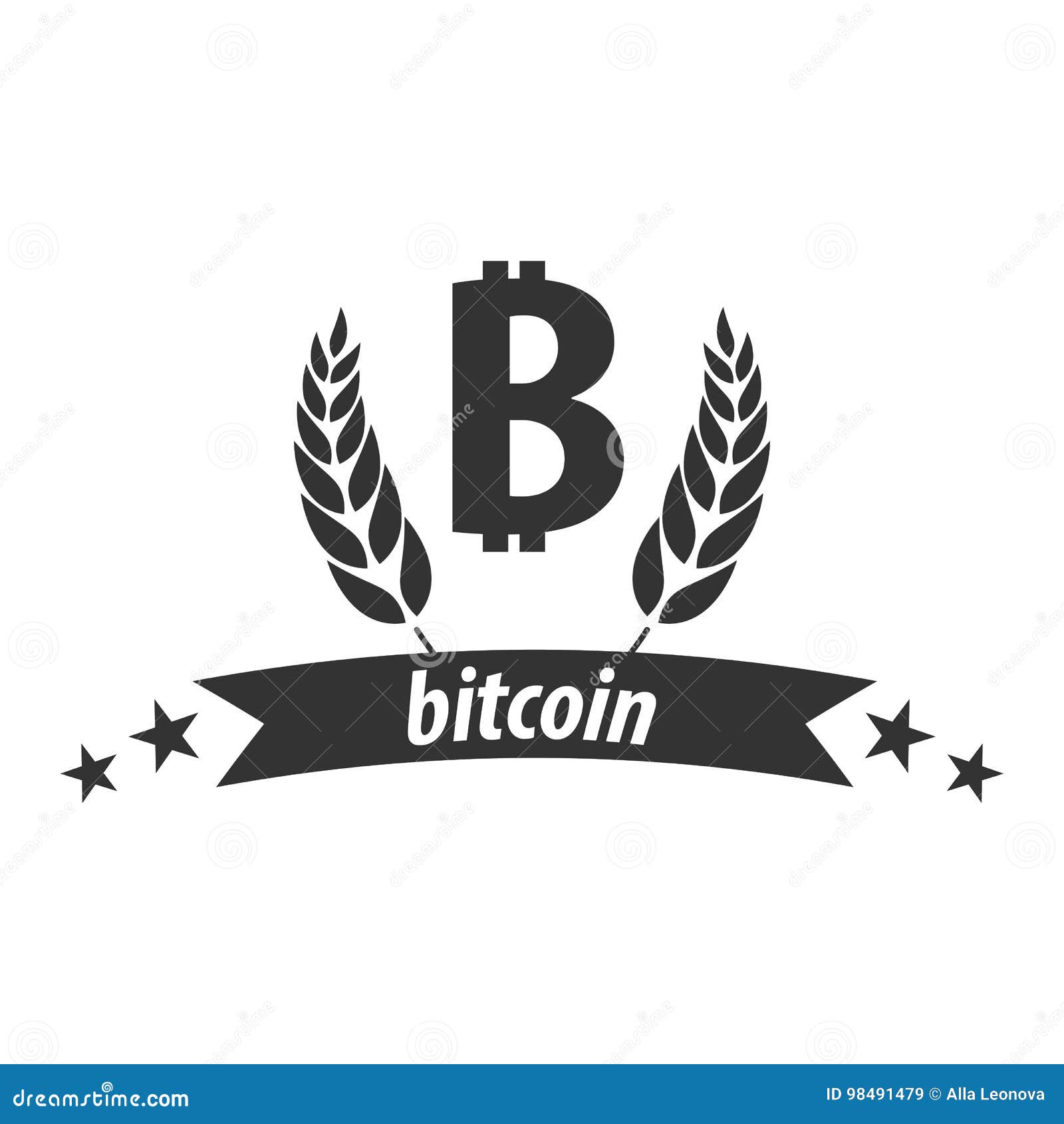 Bitcoin Logo and Emblem. Digital Cryptocurrency. Techology Emblem ...