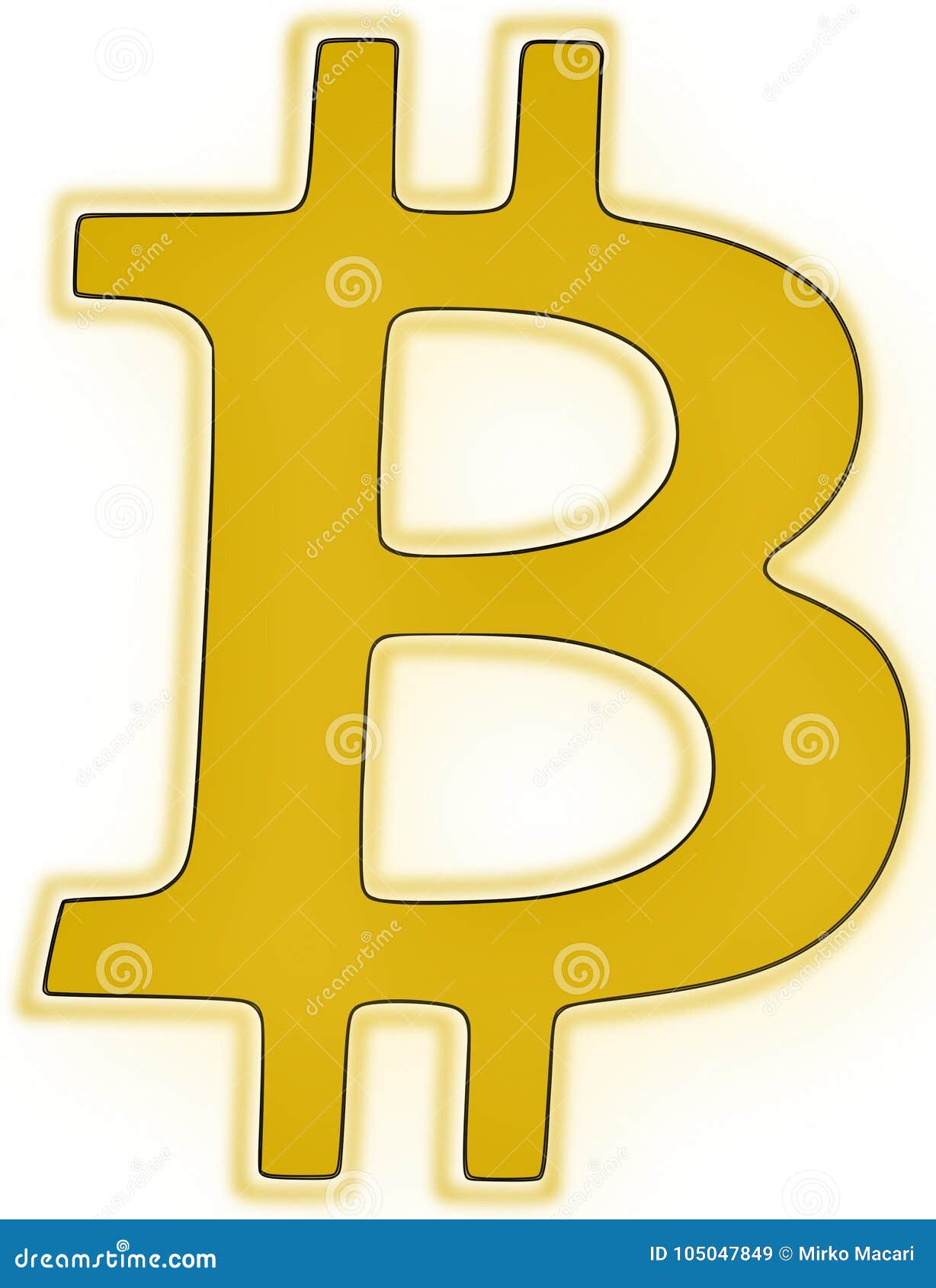 Bitcoin Logo in Golden Color Vector Illustration Stock Vector ...