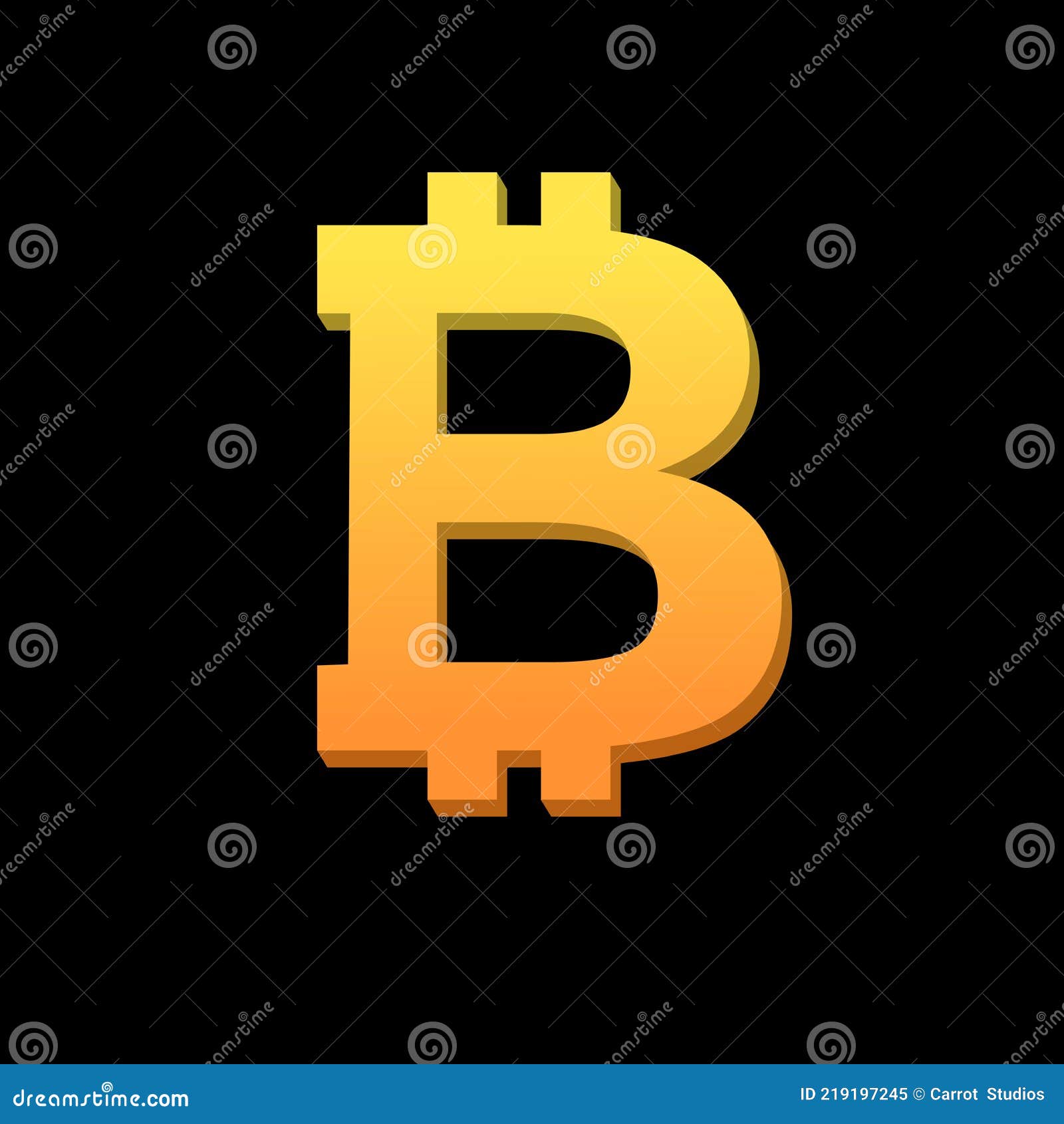 Bitcoin logo golden vector stock vector. Illustration of price - 219197245