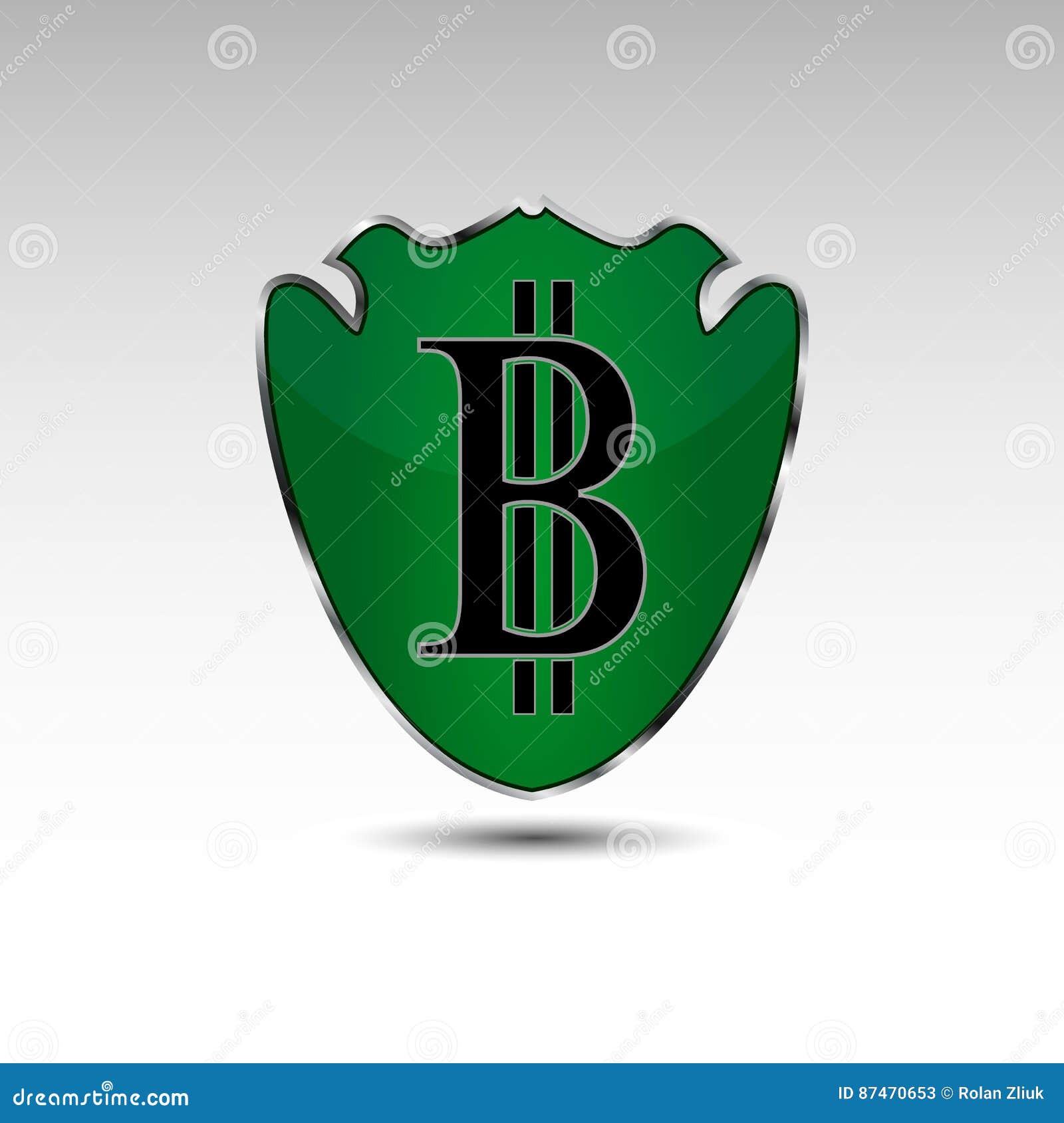 The bitcoin logo stock vector. Illustration of green - 87470653