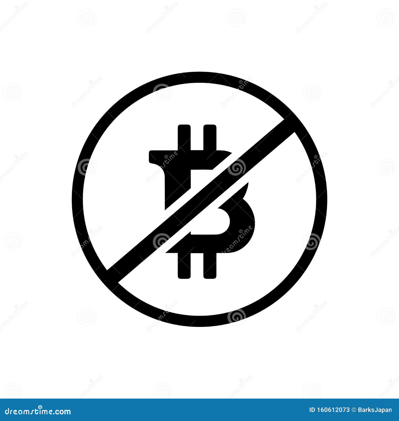 Bitcoin Mark Icon Vector Illustration / No Exchange Stock Vector ...
