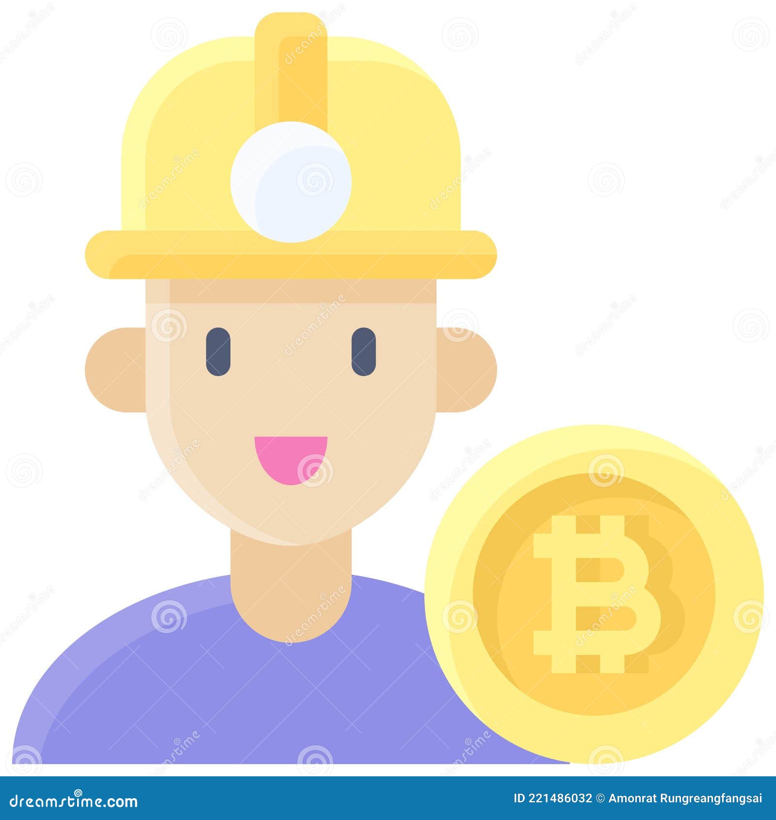 Bitcoin Miner Icon, Cryptocurrency Related Vector Stock Vector ...