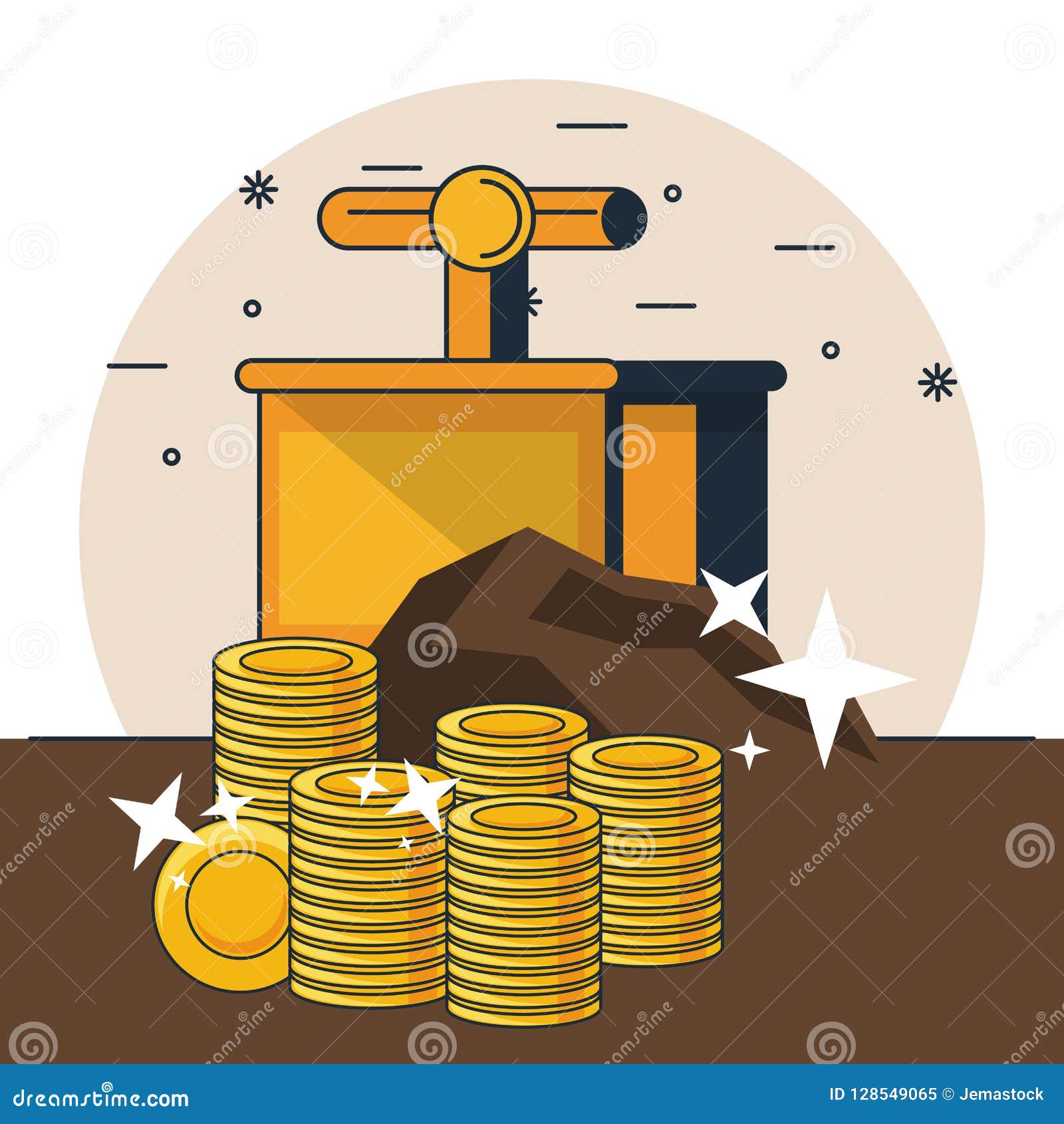 Bitcoin mining cartoons stock vector. Illustration of bitcoin - 128549065