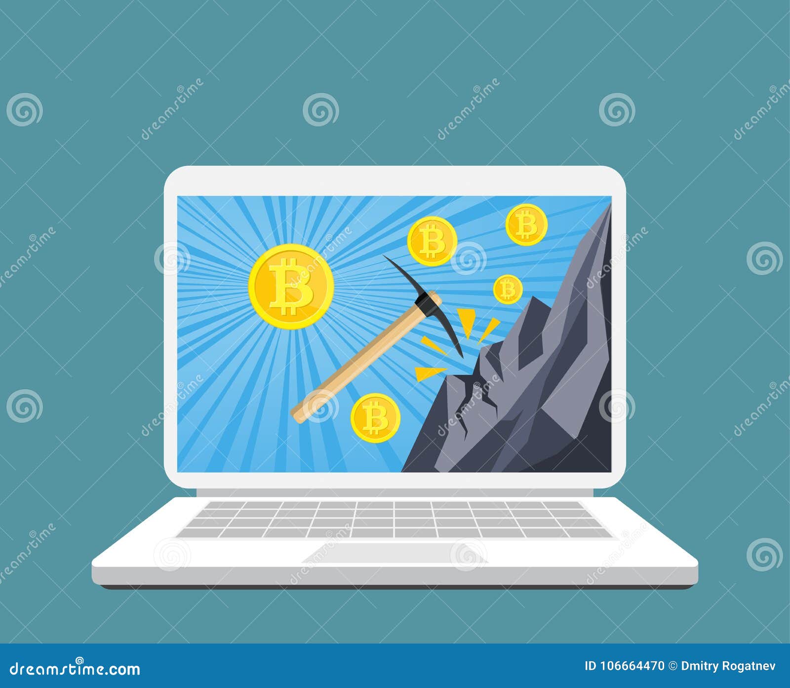 Bitcoin mining concept. stock vector. Illustration of cryptocurrency ... Bitcoin mining concept. stock vector. Illustration of cryptocurrency ...