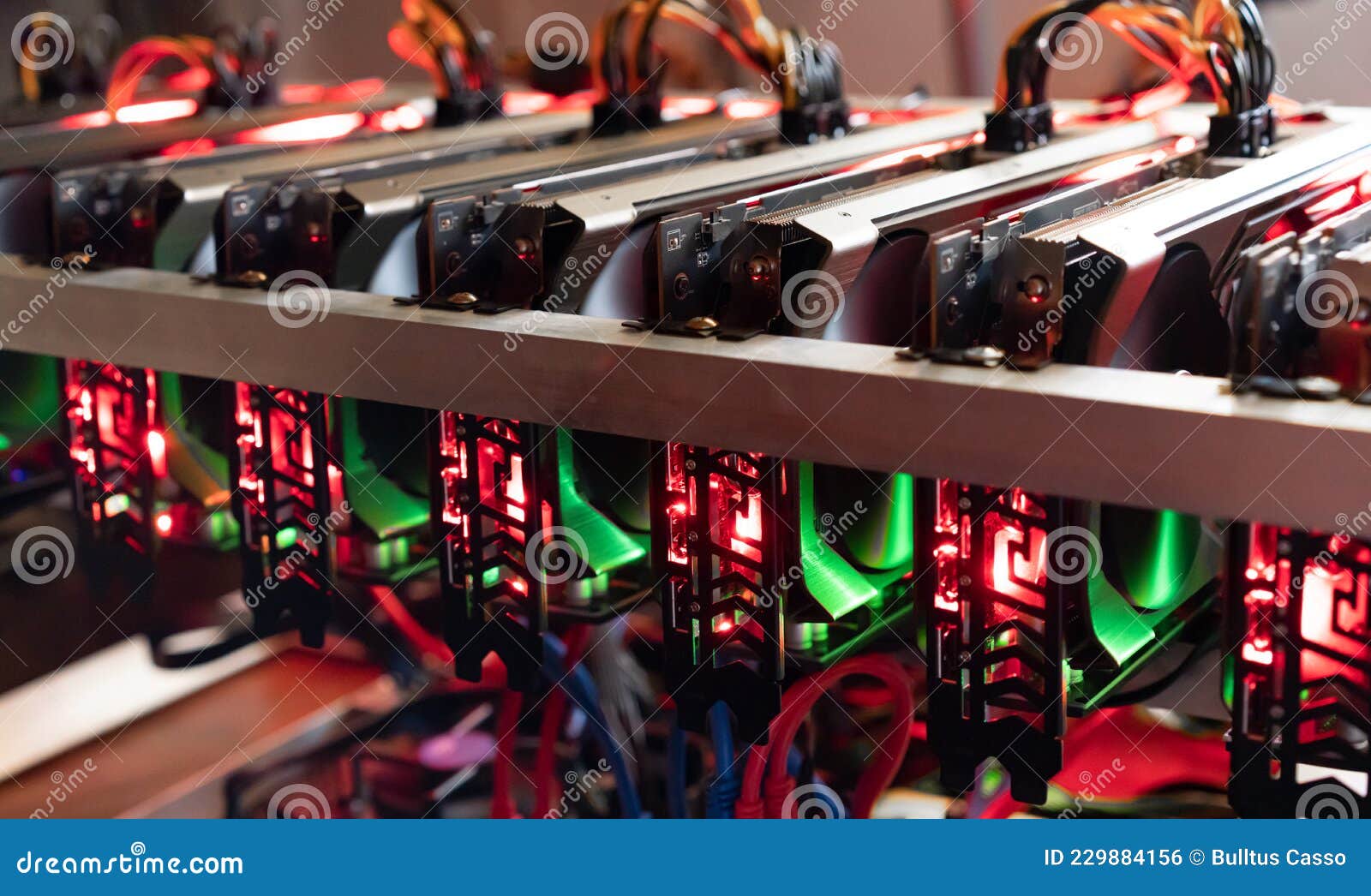 Bitcoin Mining Farm. Rig for Cryptocurrency Miner Stock Photo - Image ...