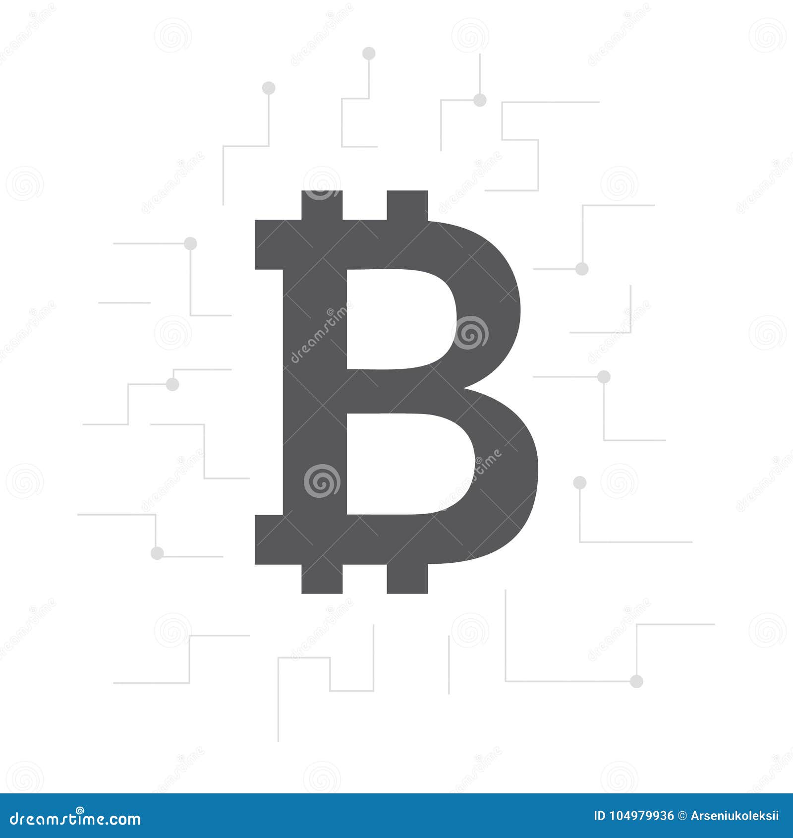 Bitcoin Modern Currency Flat Ico Stock Vector - Illustration of mining ...