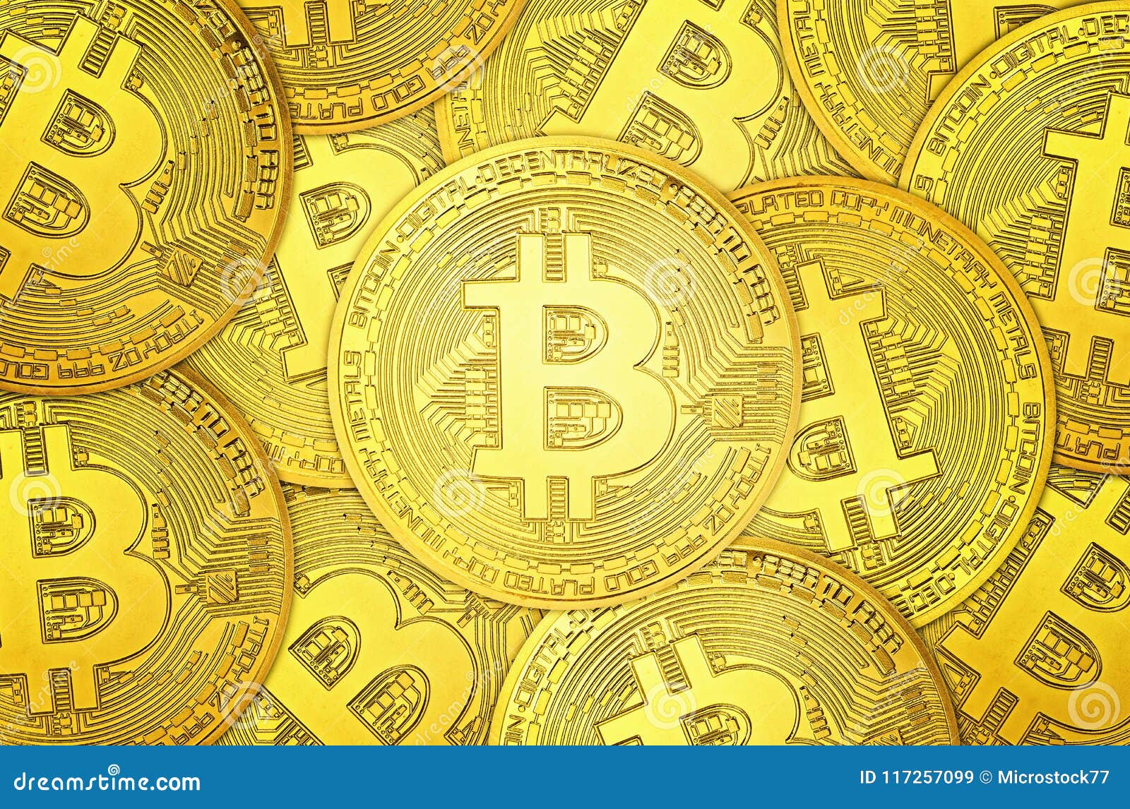 Bitcoin money stack stock illustration. Illustration of business ...