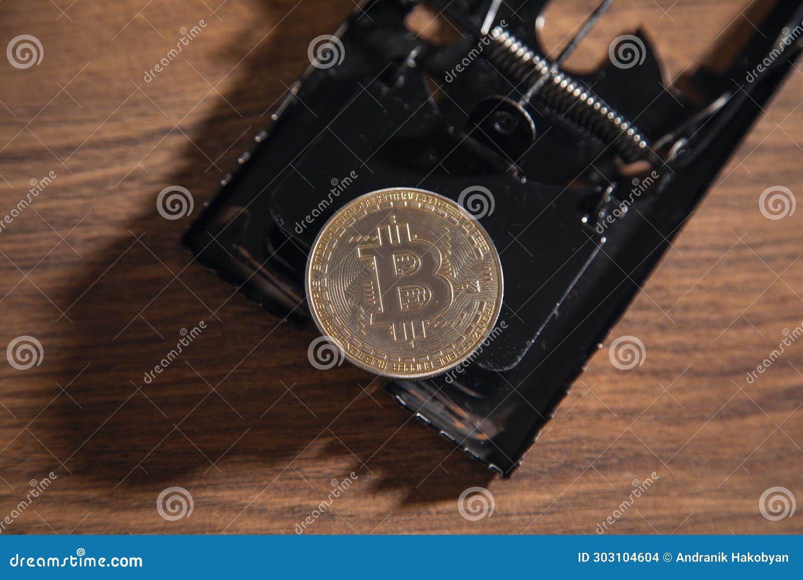 Bitcoin in Mouse Trap. Virtual Currency Stock Illustration ...