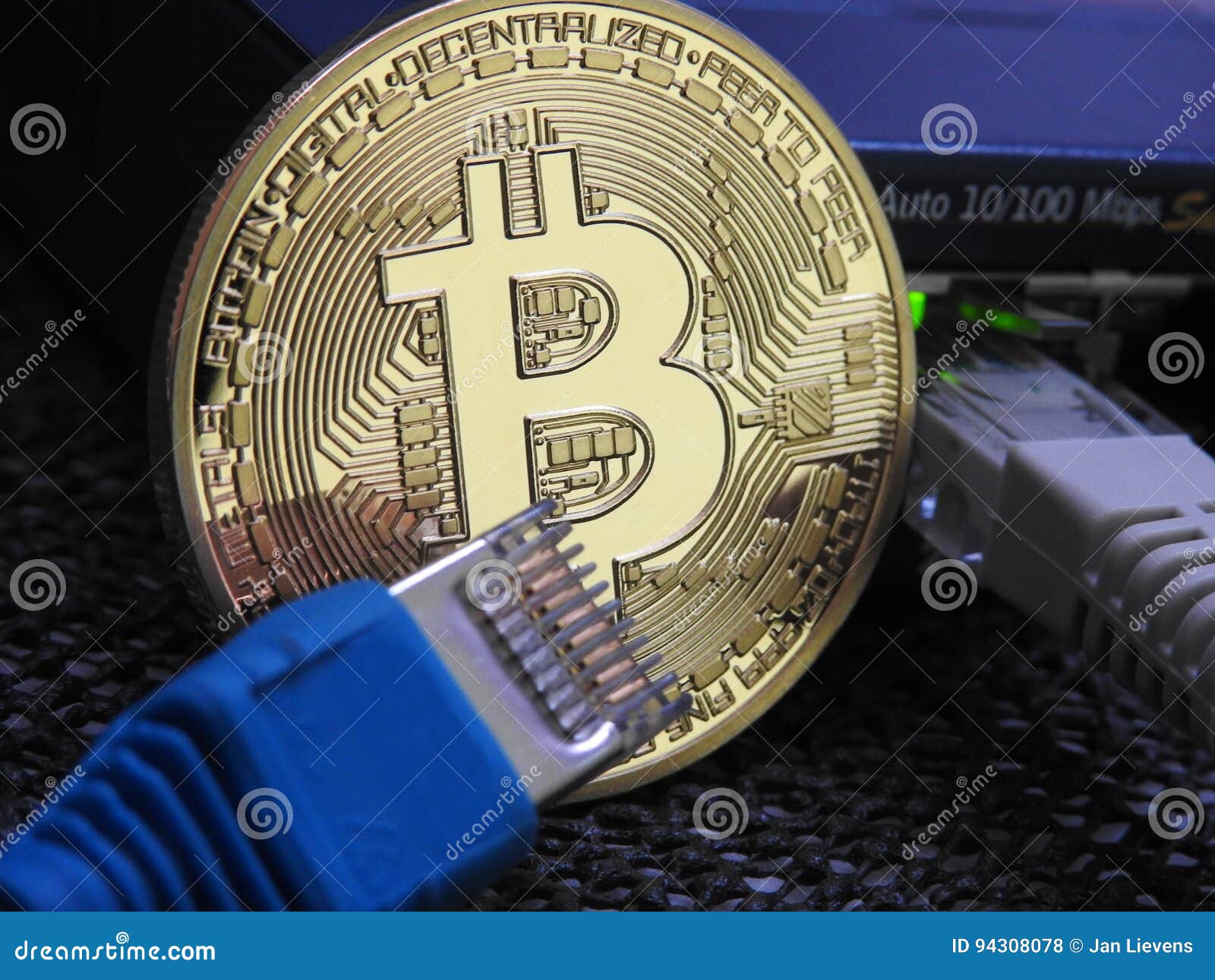 Bitcoin and network stock photo. Image of blocks, connectivity - 94308078