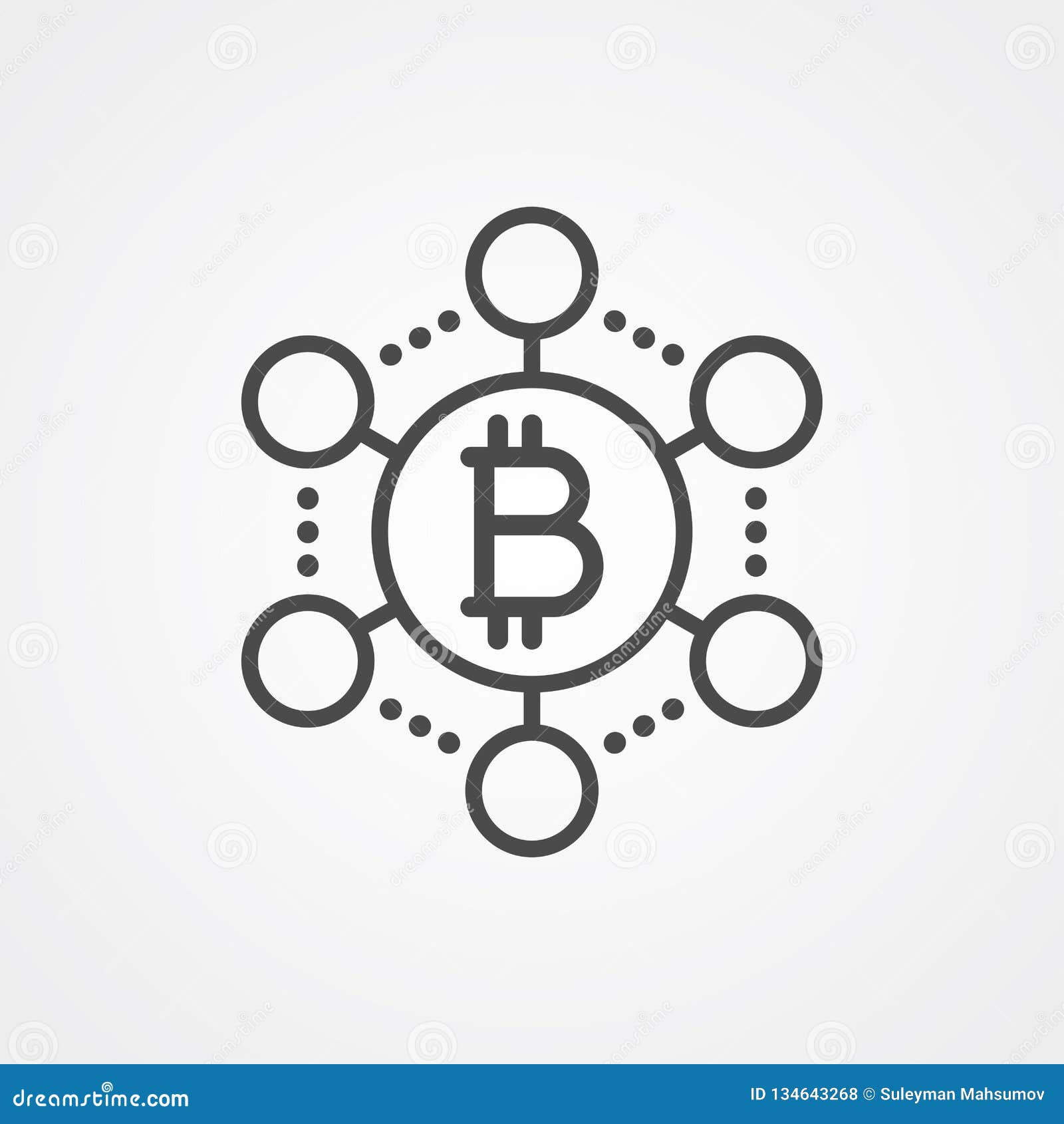Bitcoin Network Vector Icon Sign Symbol Stock Vector - Illustration of ...