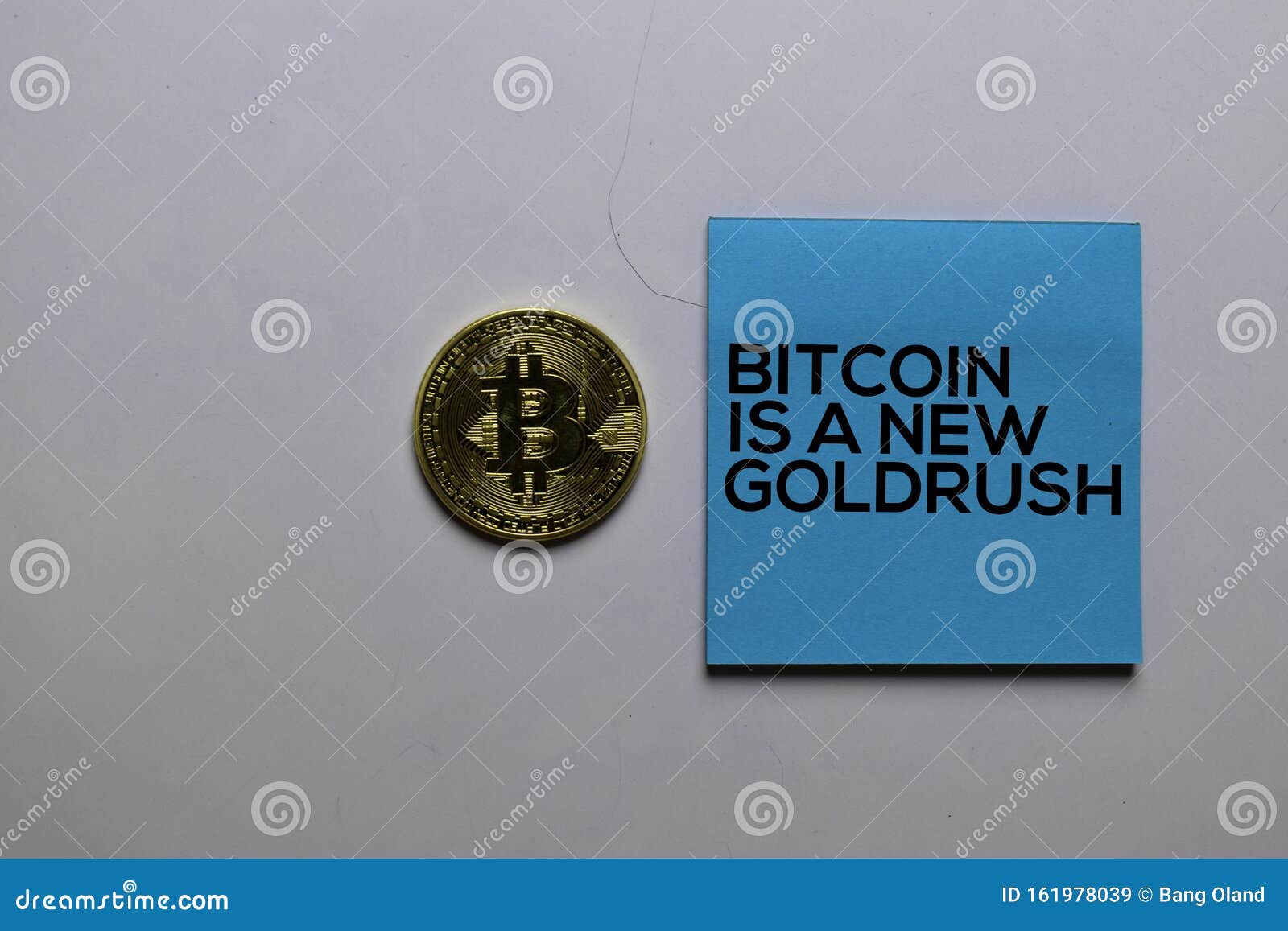 Bitcoin Is A New Goldrush Write On Sticky Notes. Isolated On White ... Bitcoin Is A New Goldrush Write On Sticky Notes. Isolated On White ...