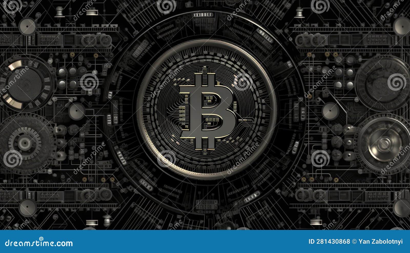 Bitcoin Online Trading Chart Background Silver Black. Generative AI ...