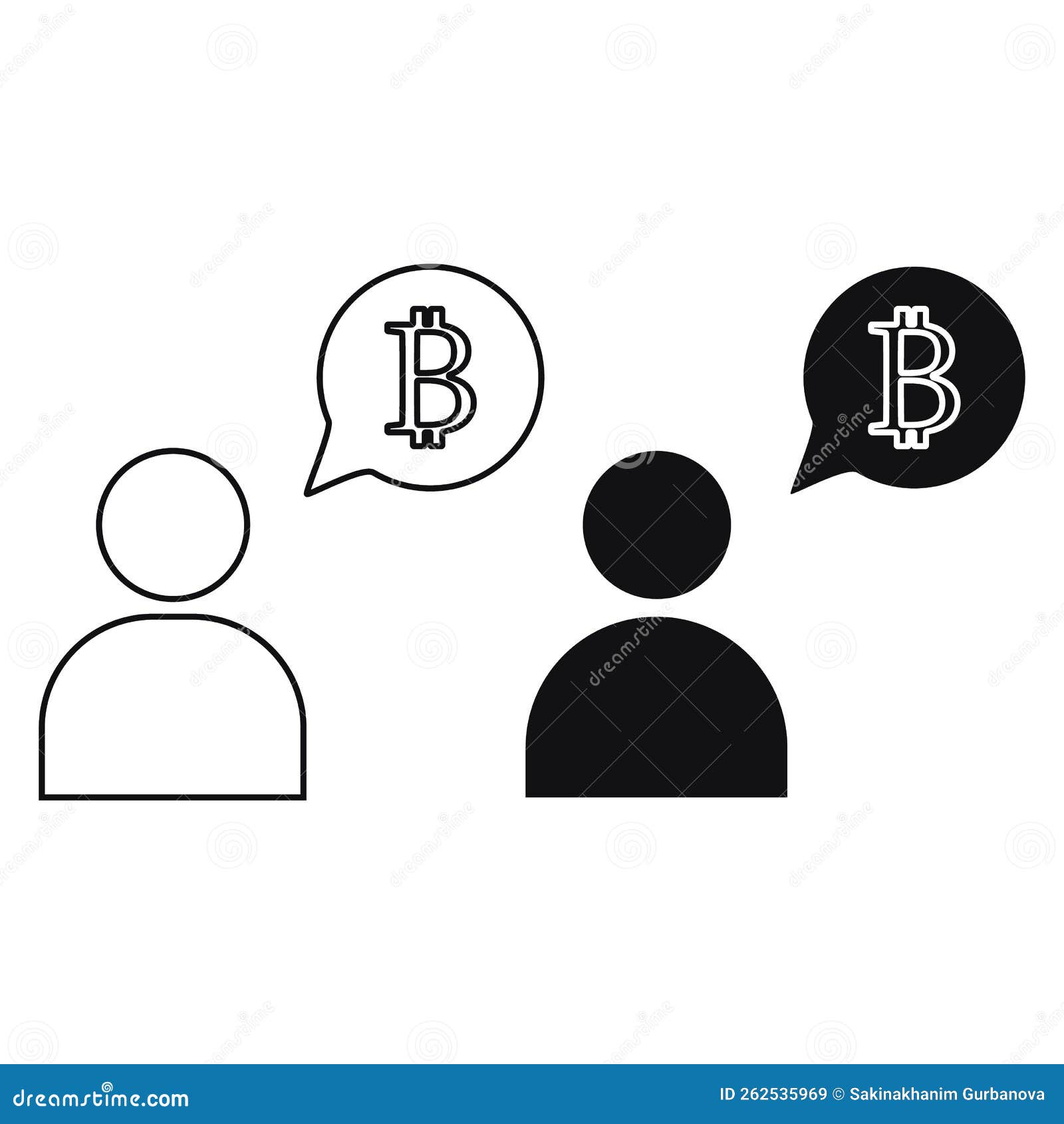 Bitcoin outline style icon stock illustration. Illustration of icon ...