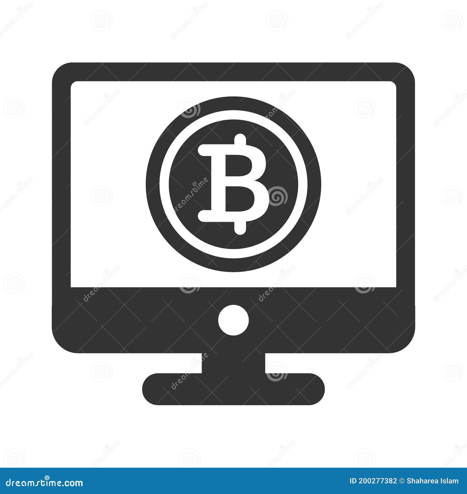 Bitcoin Payment Icon stock vector. Illustration of cryptocurrency ...