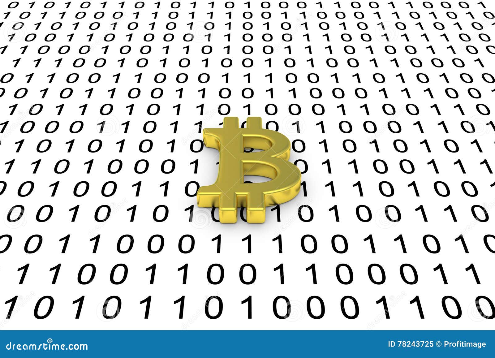 Bitcoin On Binary Numbers And Digital Screen Background Royalty-Free ...