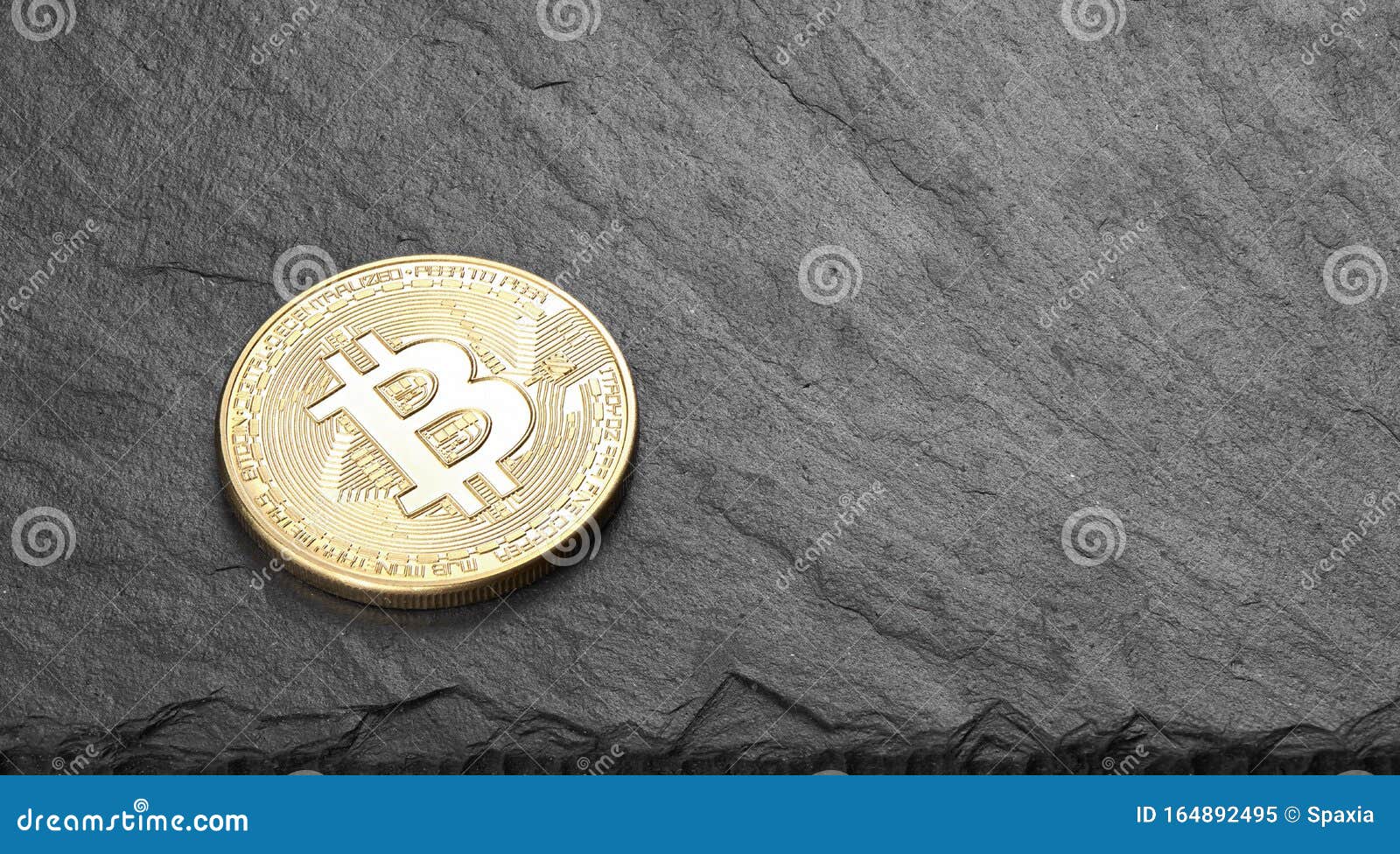 Bitcoin Physical Coin Symbol With Downtrend Candlestick Price Chart And ...