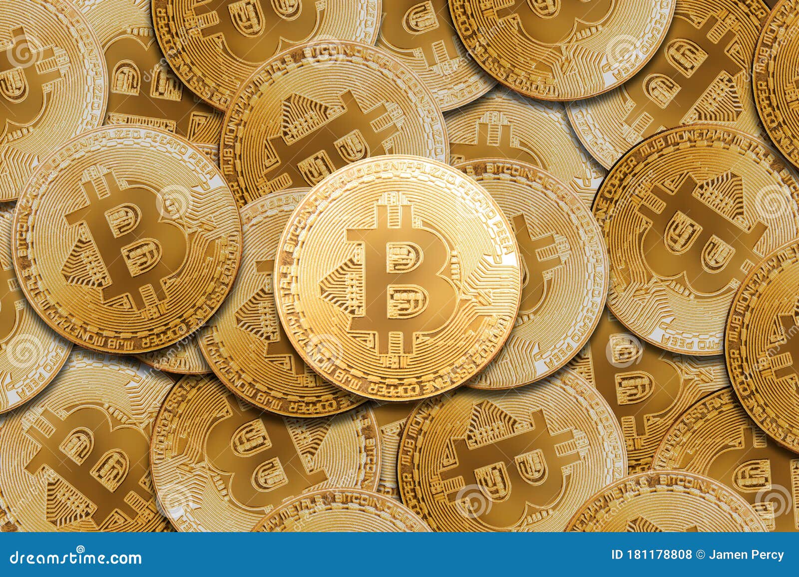 Bitcoin Physical Gold Coin Isolated on White Stock Photo - Image of ...