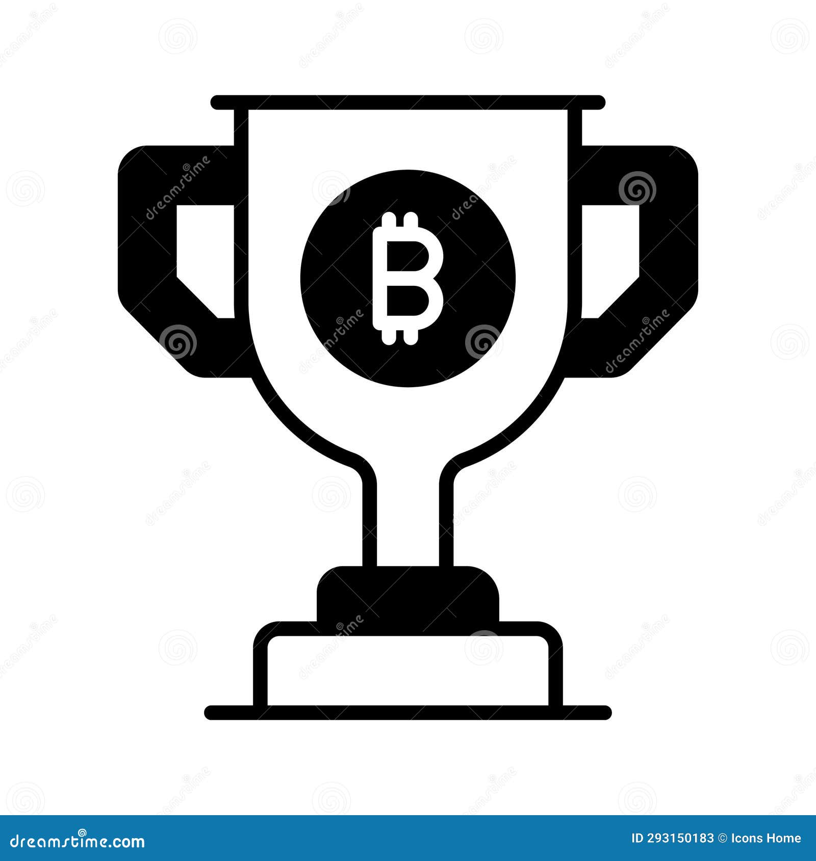 Bitcoin Reward Vector in Customizable Style Isolated on White ...