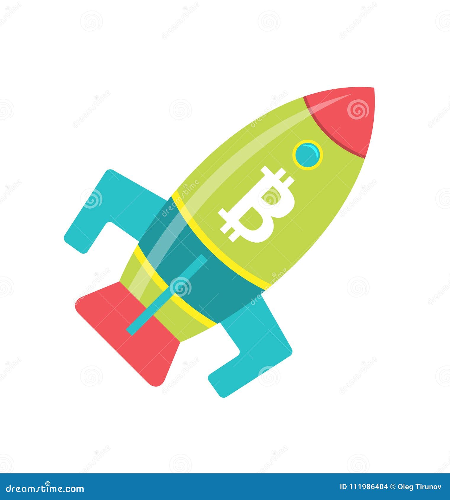 Bitcoin Rocket Ship Launching into Space, Cryptocurrency, Virtual ...