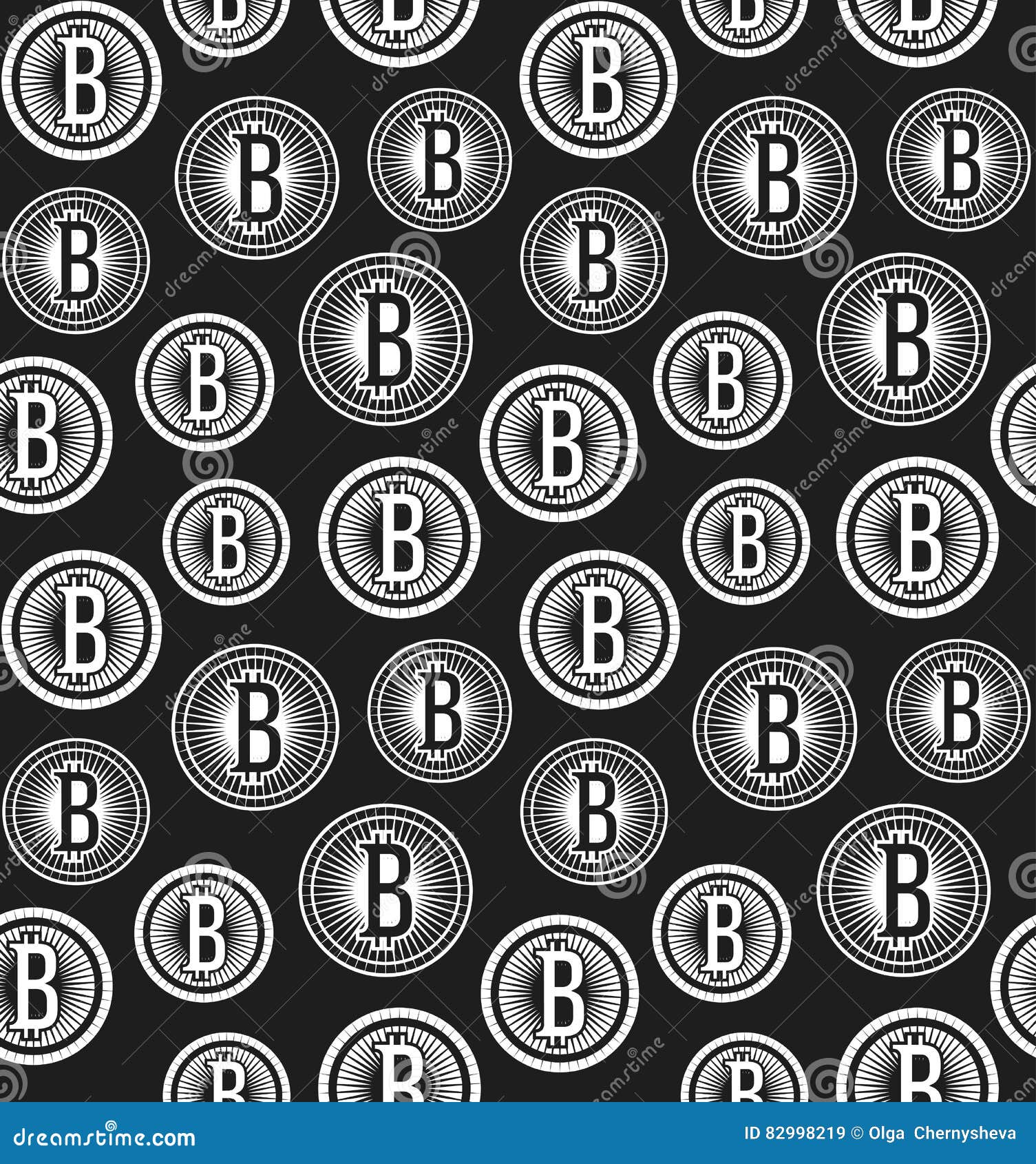 Bitcoin seamless pattern stock vector. Illustration of investment ...