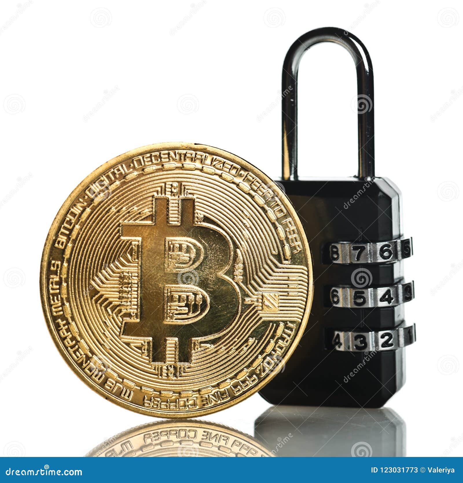 Bitcoin security concept. stock image. Image of internet - 123031773