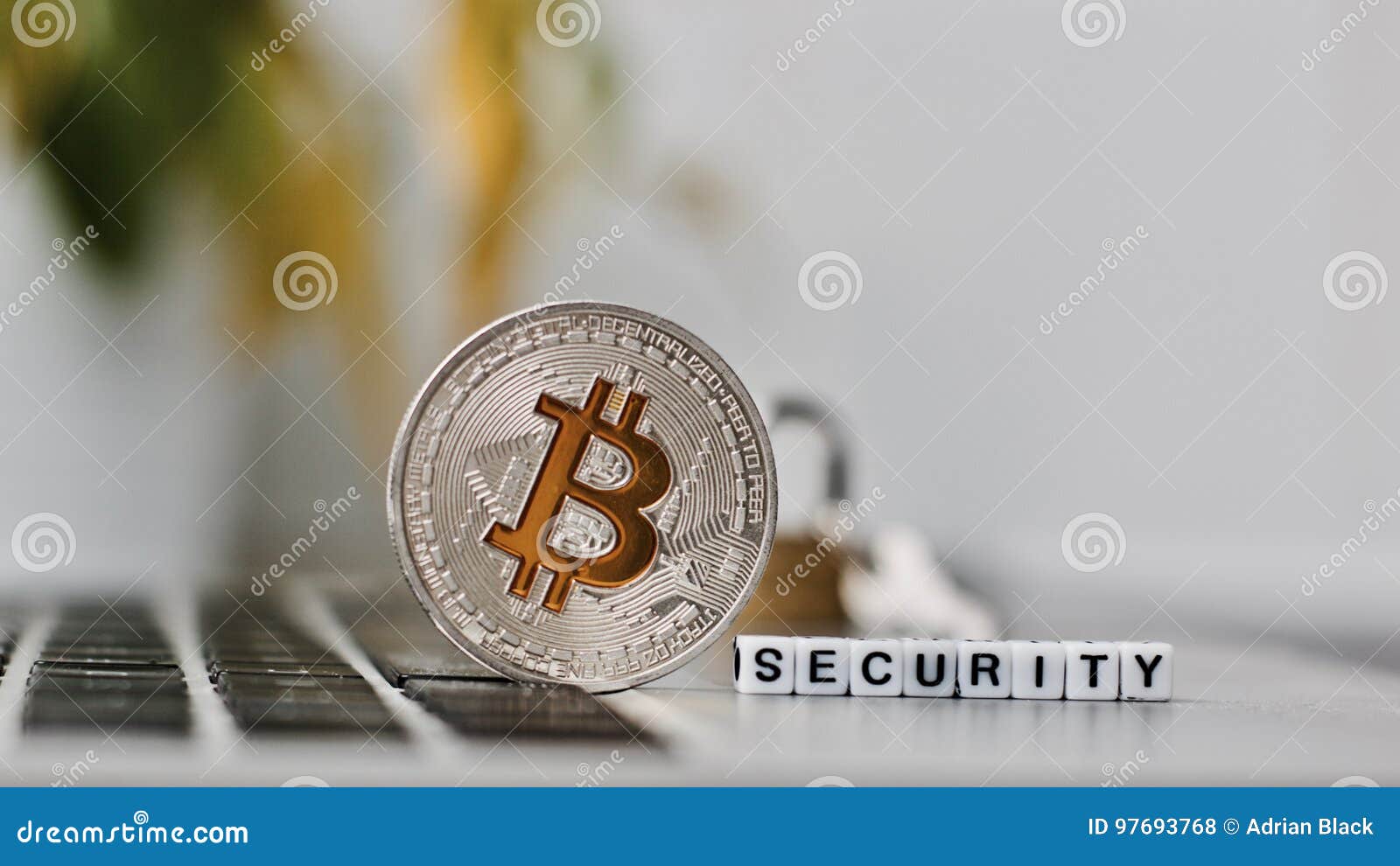 Bitcoin security concept stock photo. Image of savings - 97693768