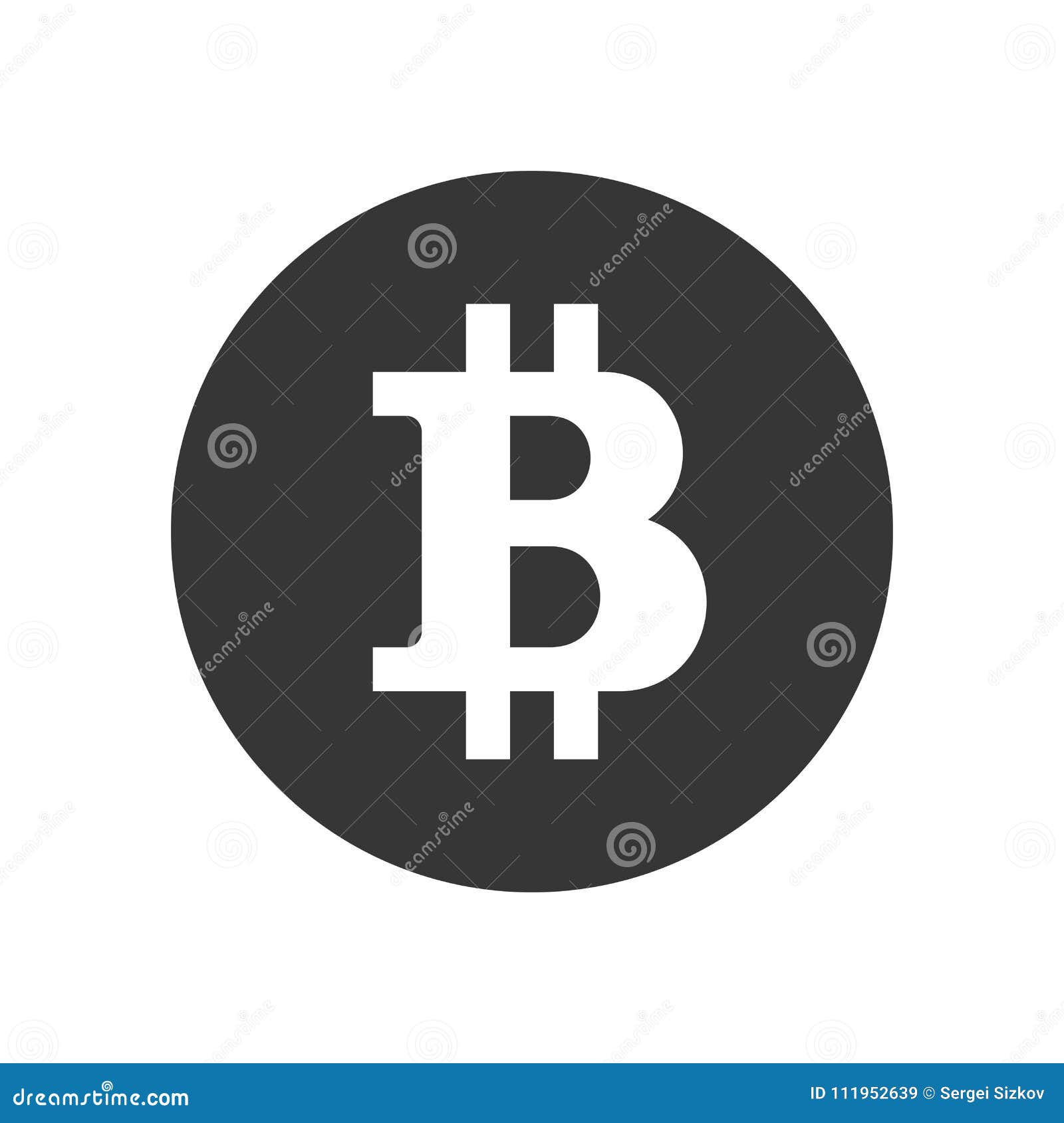 Bitcoin Sign. Blockchain Based Secure Cryptocurrency Stock Vector ...