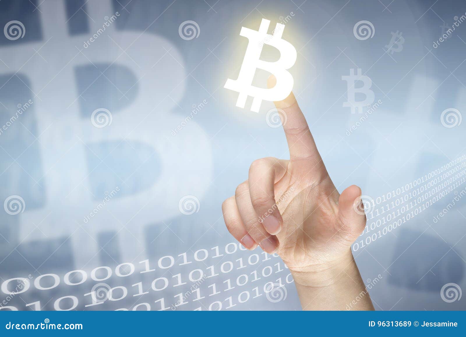 Bitcoin Sign and Female Hand Stock Image - Image of digital, circle ...