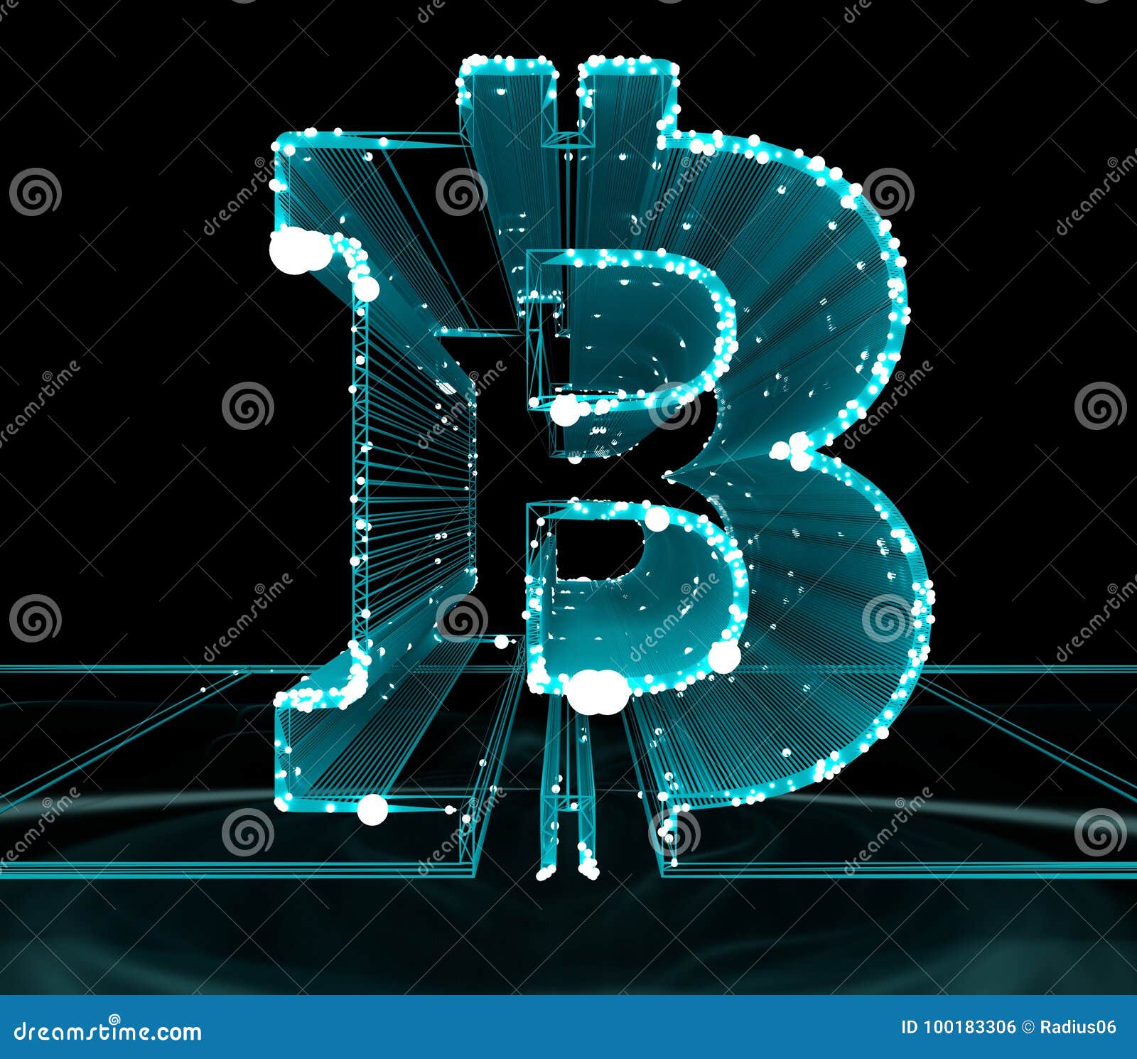 Bitcoin Crypto Currency Symbol Stock Illustration - Illustration of ...
